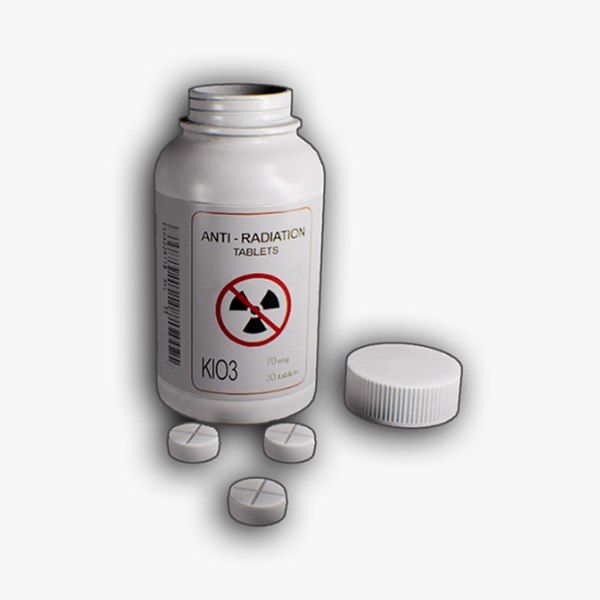 modelo 3d Frasco de pastillas antirradiación I Modelo PBR I Modelo 3D ...