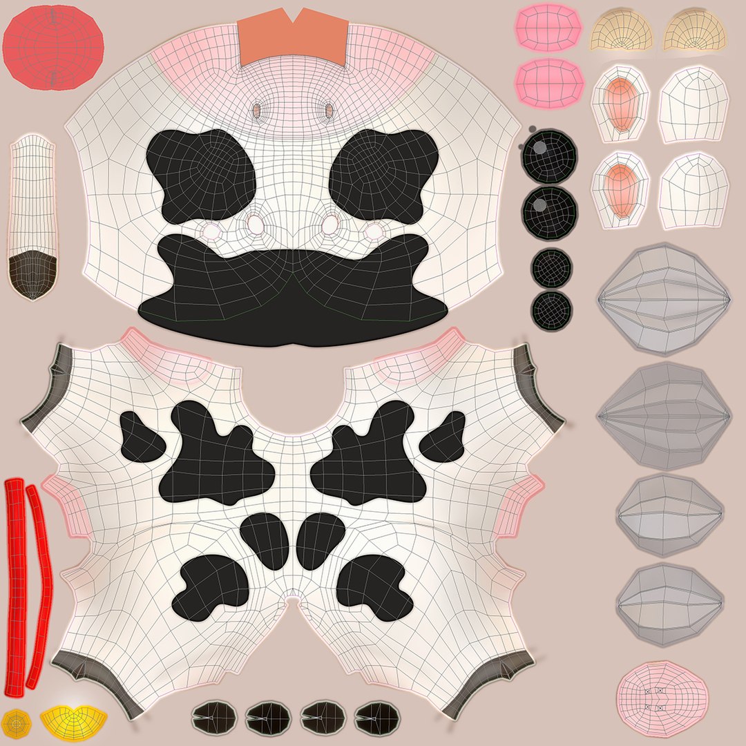 Cute Cartoon Cow 3D Model - TurboSquid 1350151