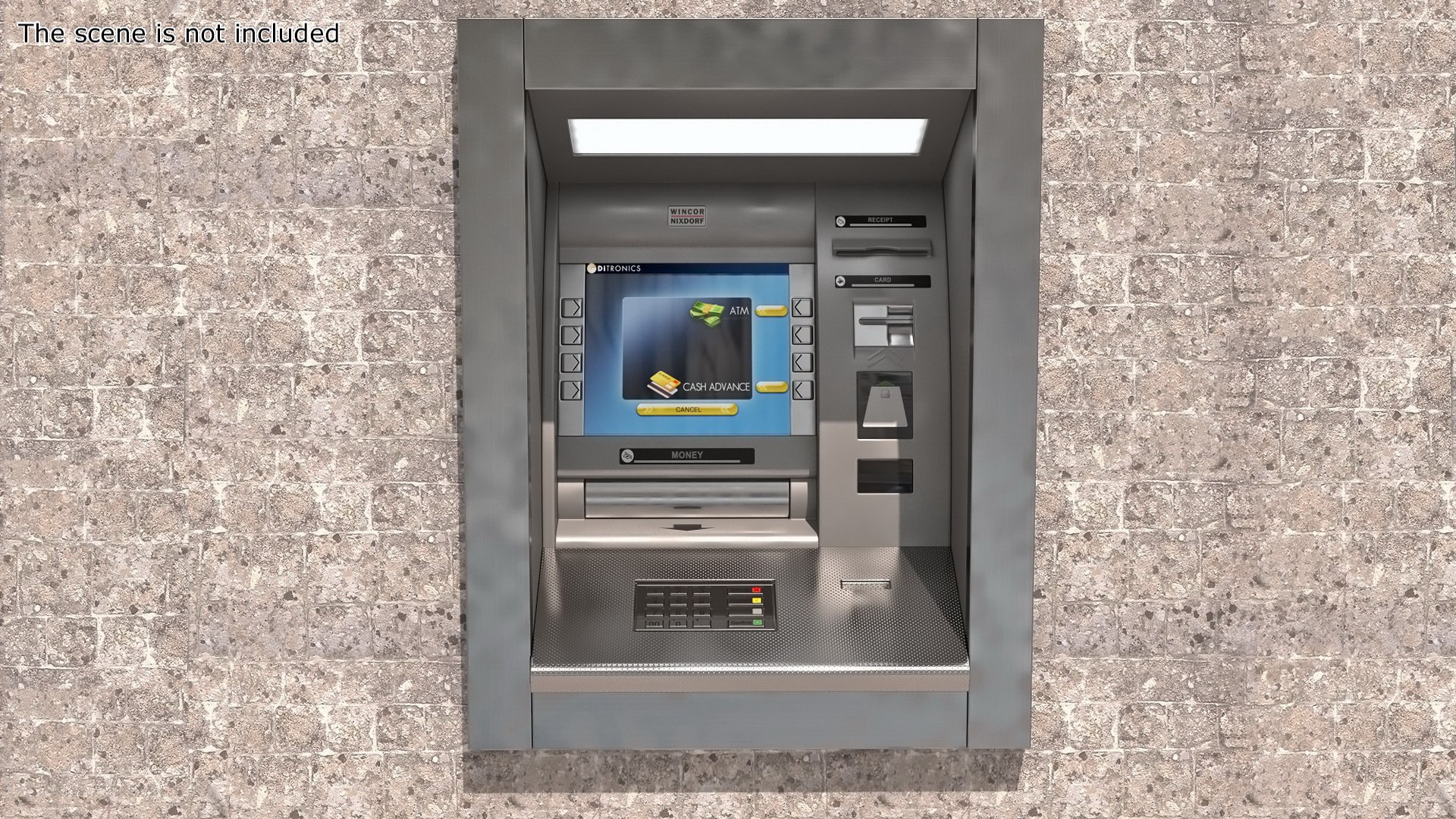3D Cash ATM Machine Wall Mounted - TurboSquid 2390011