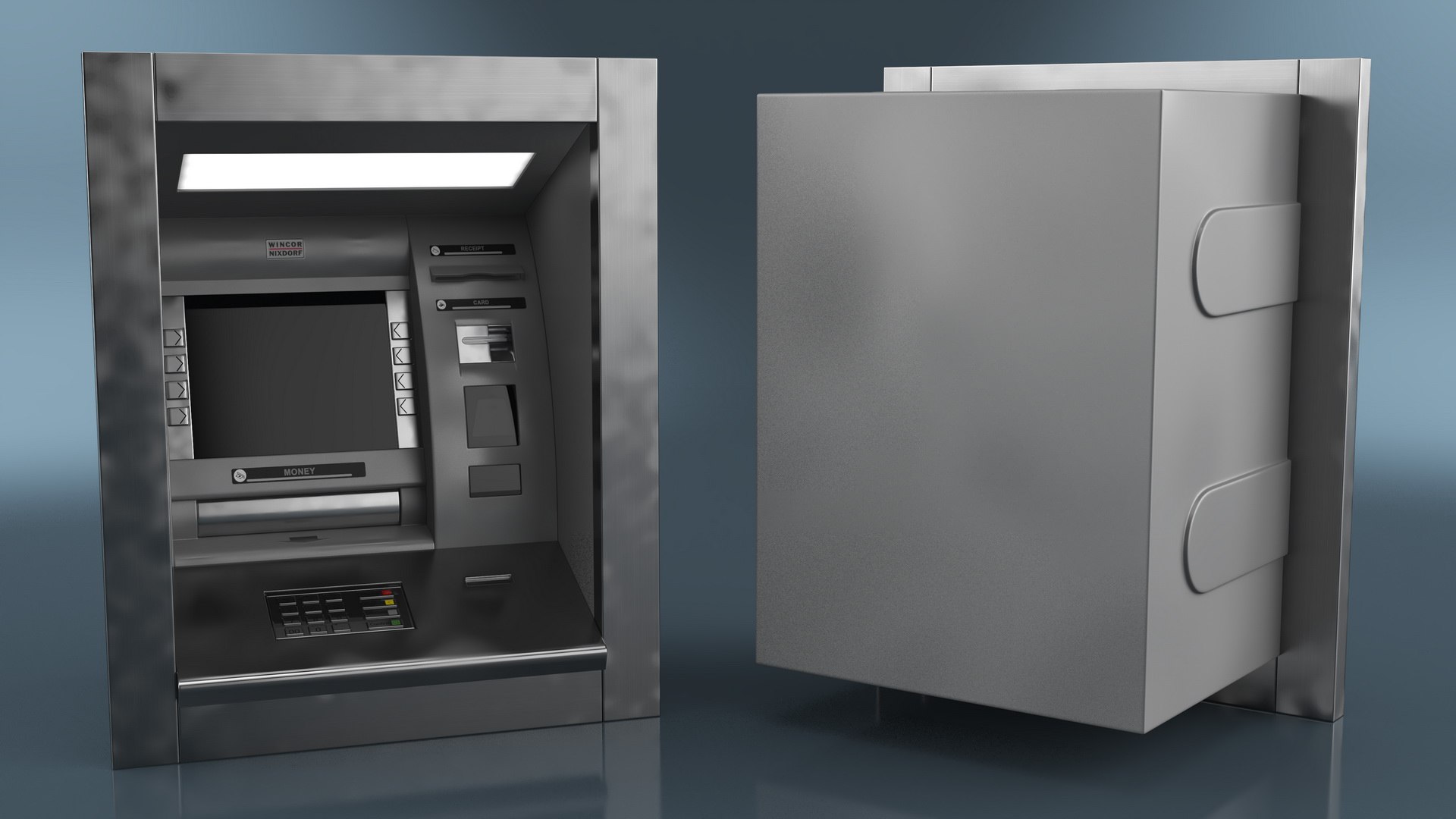 3D Cash ATM Machine Wall Mounted - TurboSquid 2390011