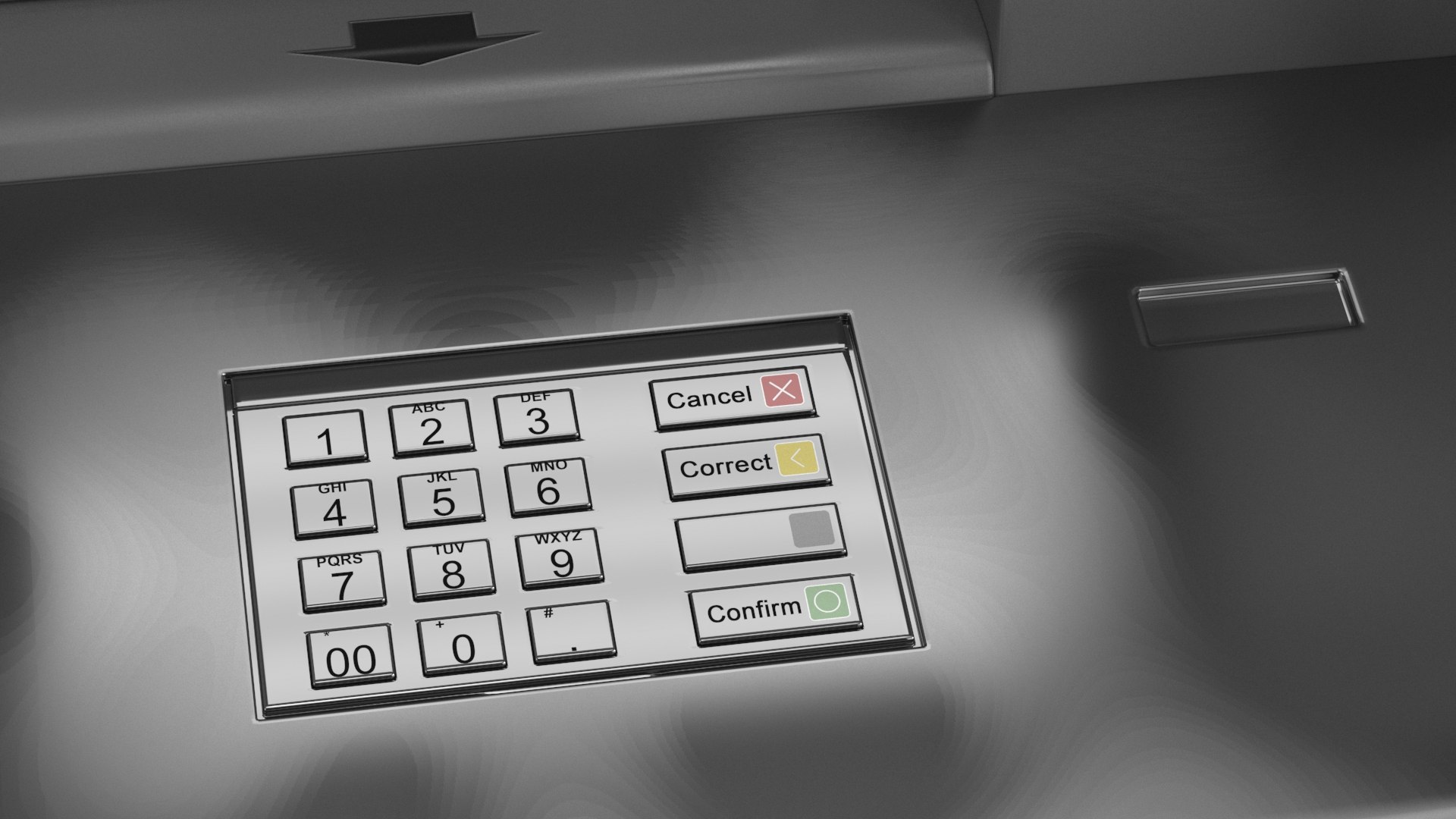 3D Cash ATM Machine Wall Mounted - TurboSquid 2390011