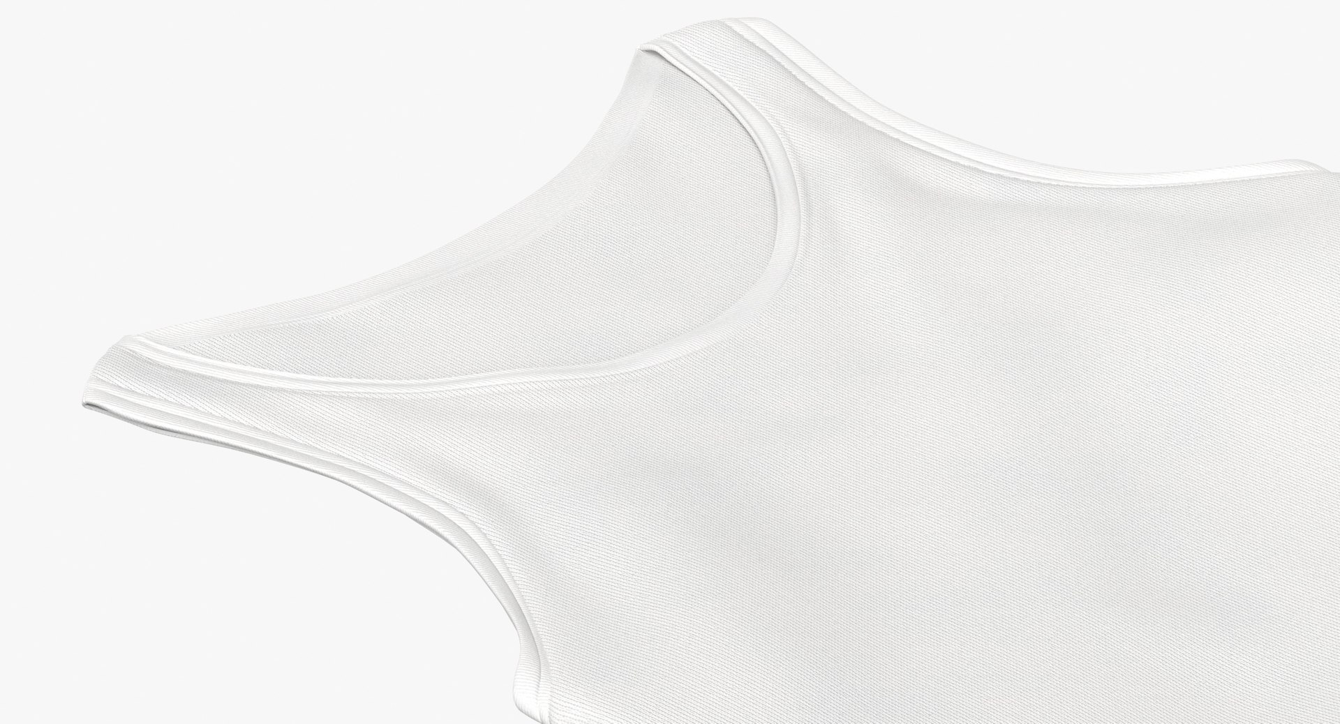 Sleeveless Folded Female Type 02 Blank White And Branded Heather Model ...