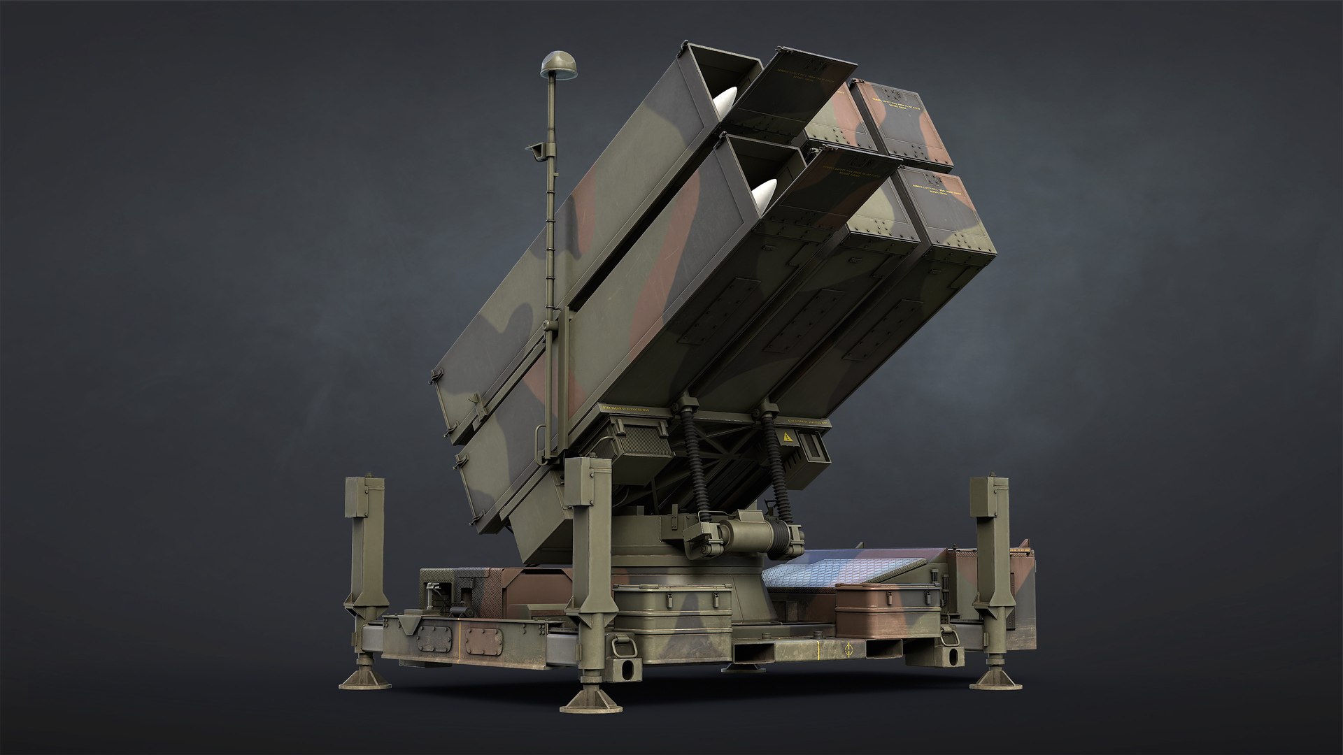 NASAMS Anti-Aircraft Missile Launcher Game Ready 3D Model - TurboSquid ...