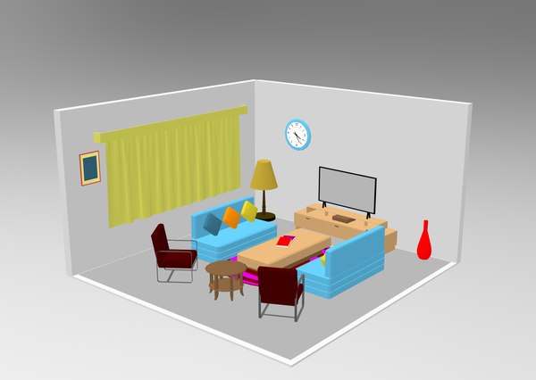 Cartoon room 3D - TurboSquid 1675495