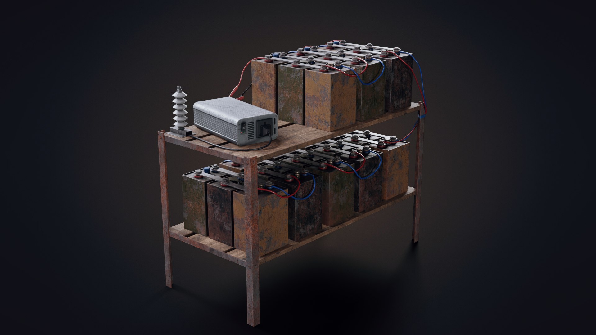 3D Battery Bank Model - TurboSquid 1646824