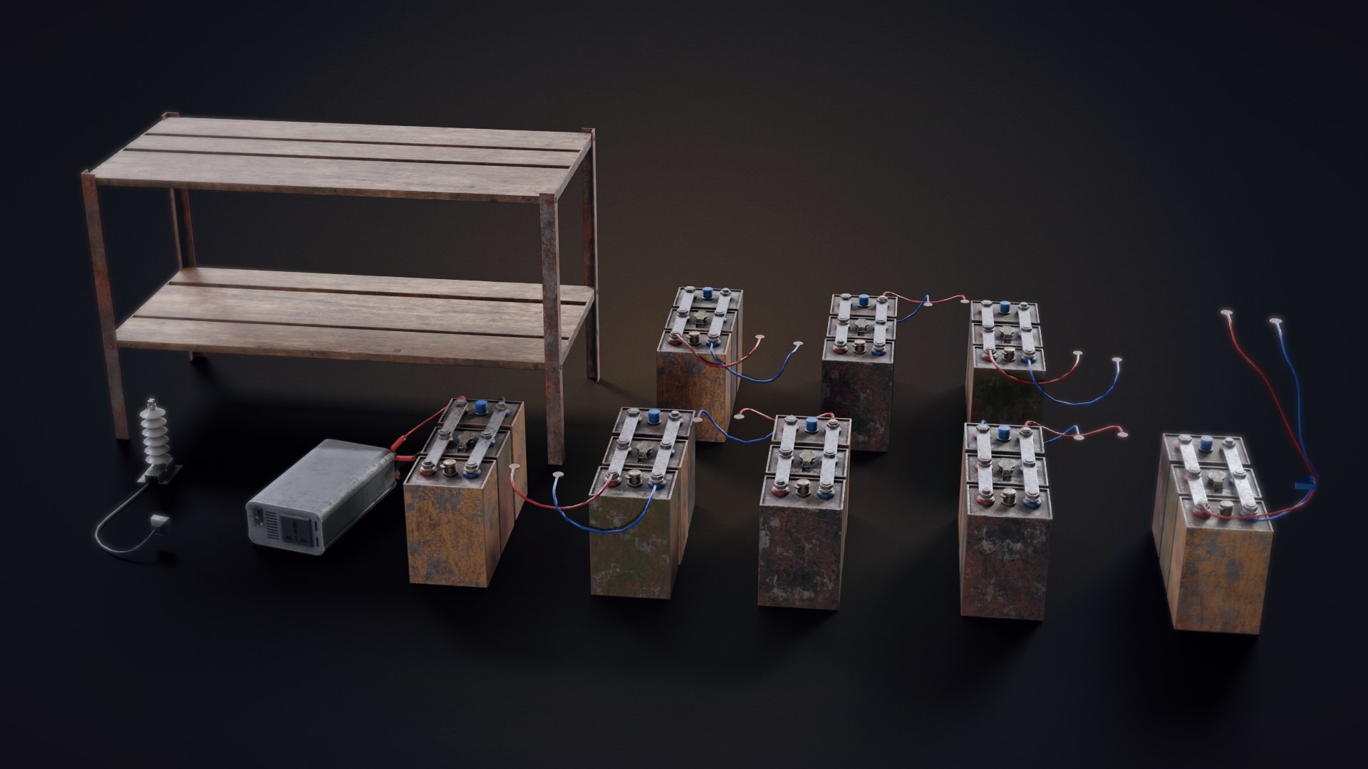 3D Battery Bank Model - TurboSquid 1646824