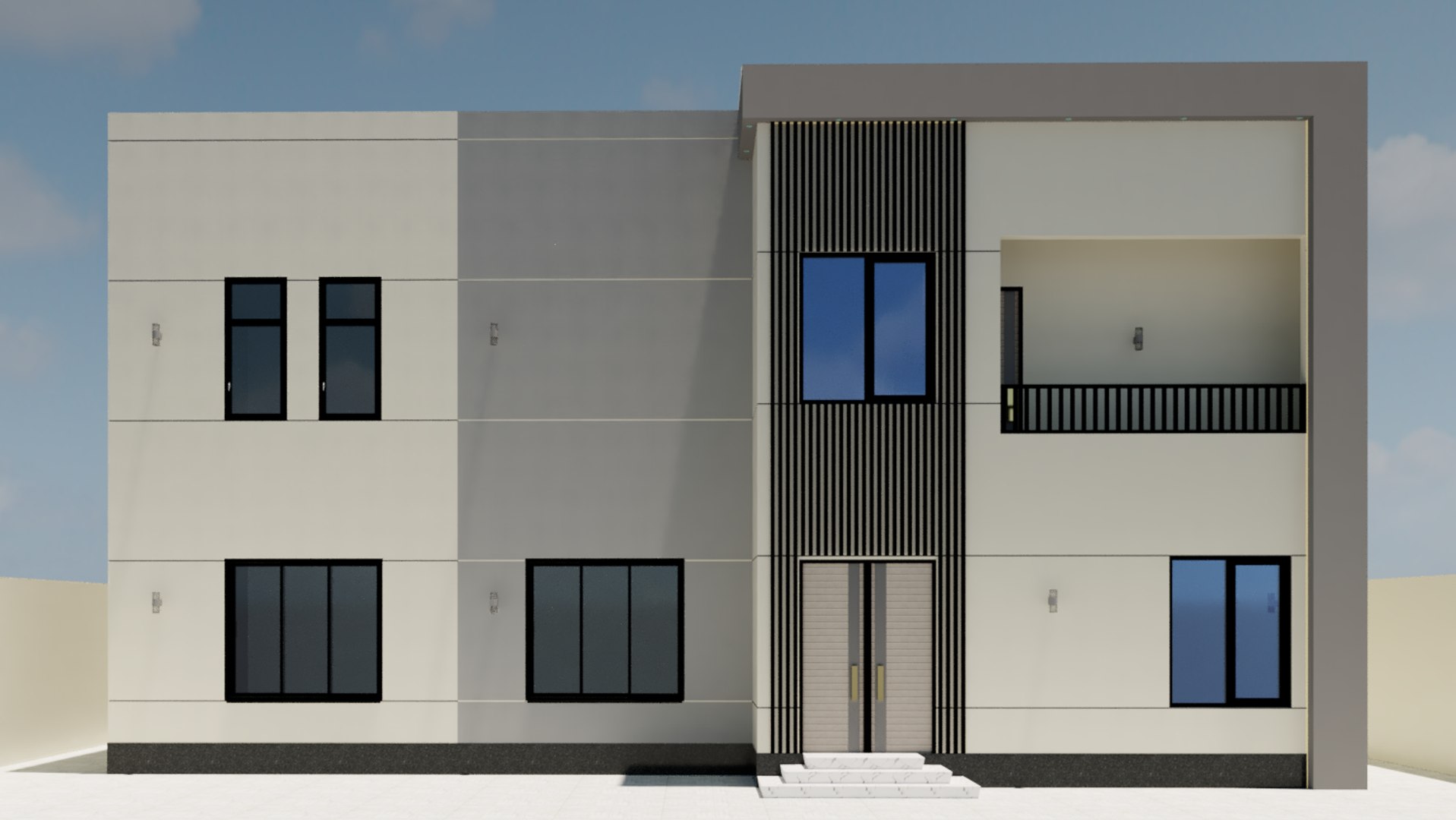 3D Modern Villa facade 6 - TurboSquid 2050377