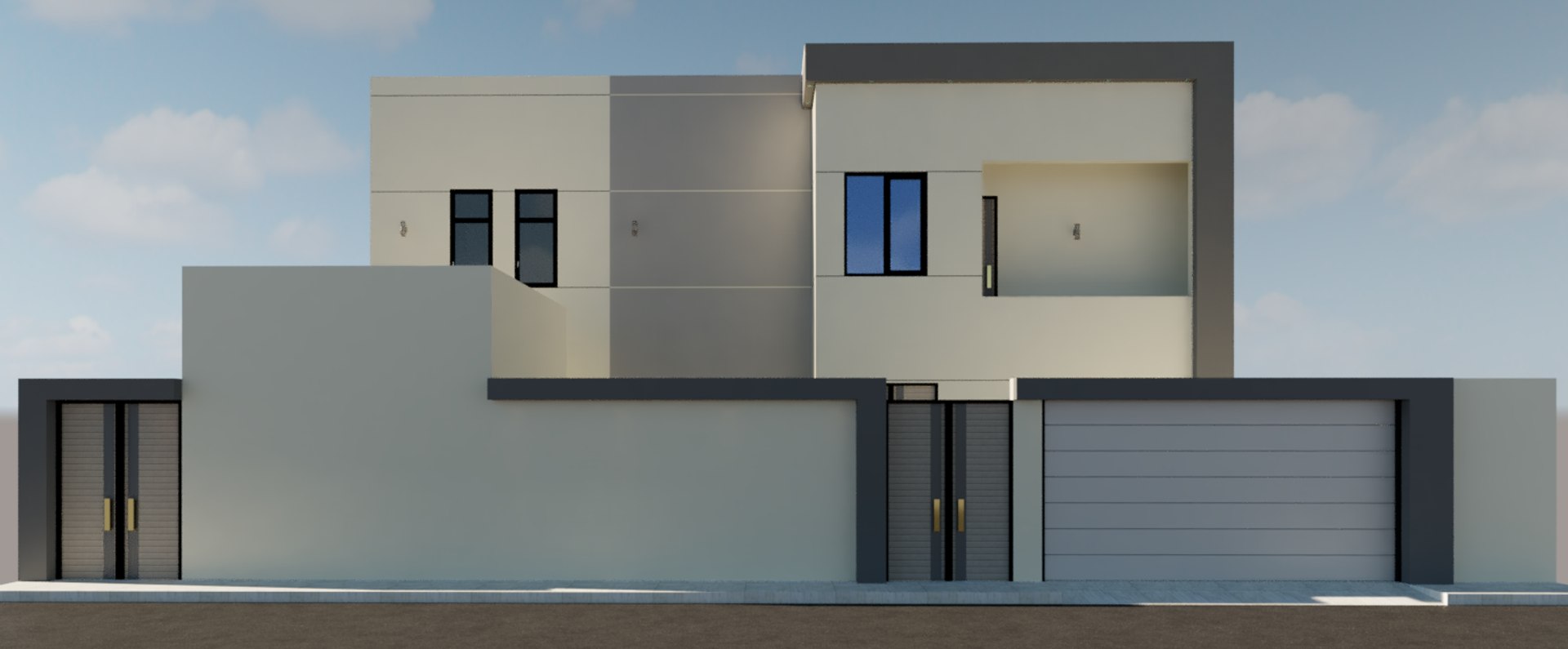 3D Modern Villa facade 6 - TurboSquid 2050377