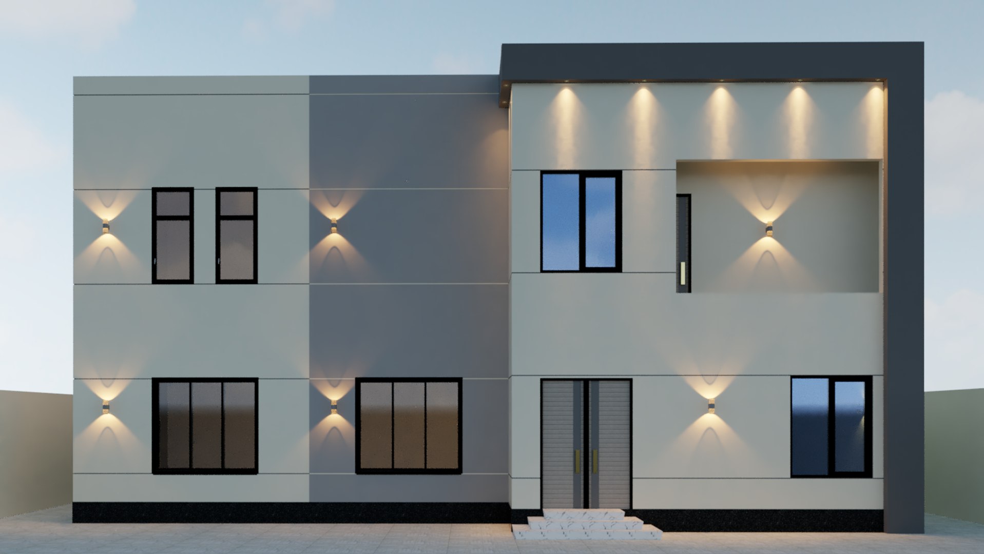 3D Modern Villa facade 6 - TurboSquid 2050377