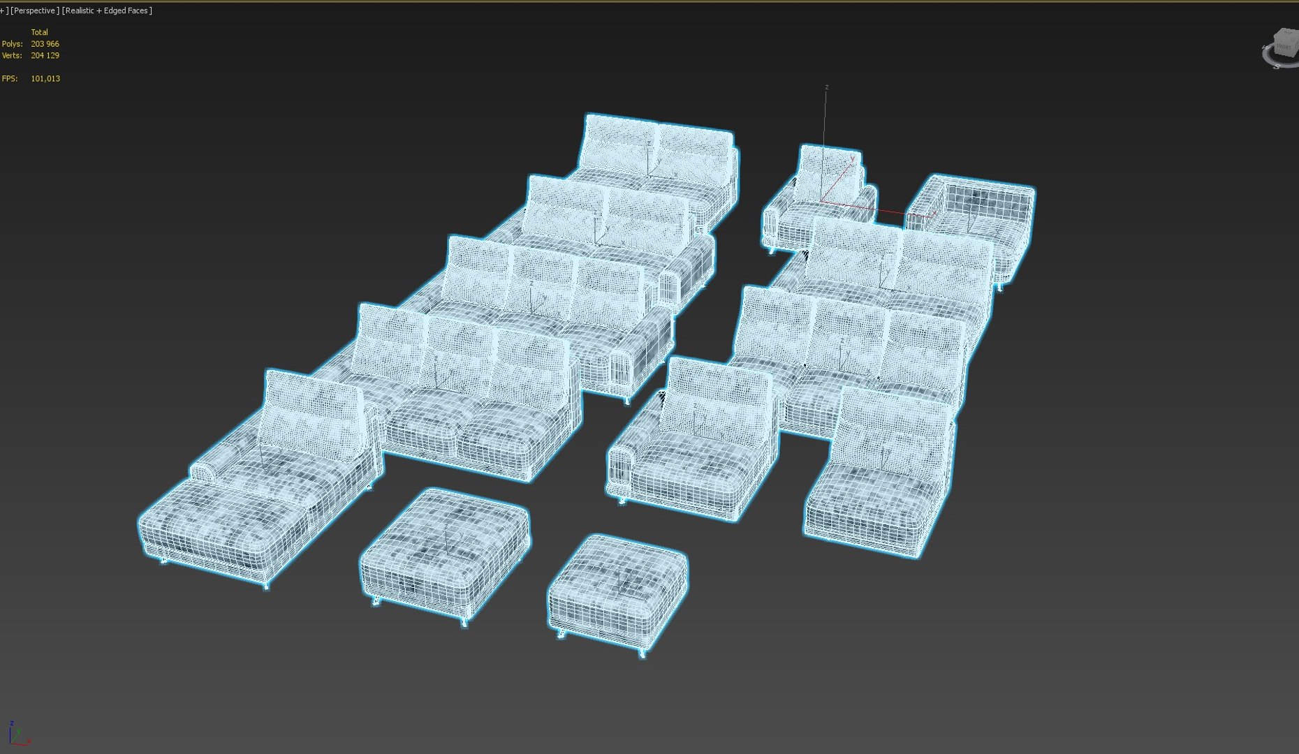 EGOIST Modular Sofa DANIEL 3D Model - TurboSquid 2272115