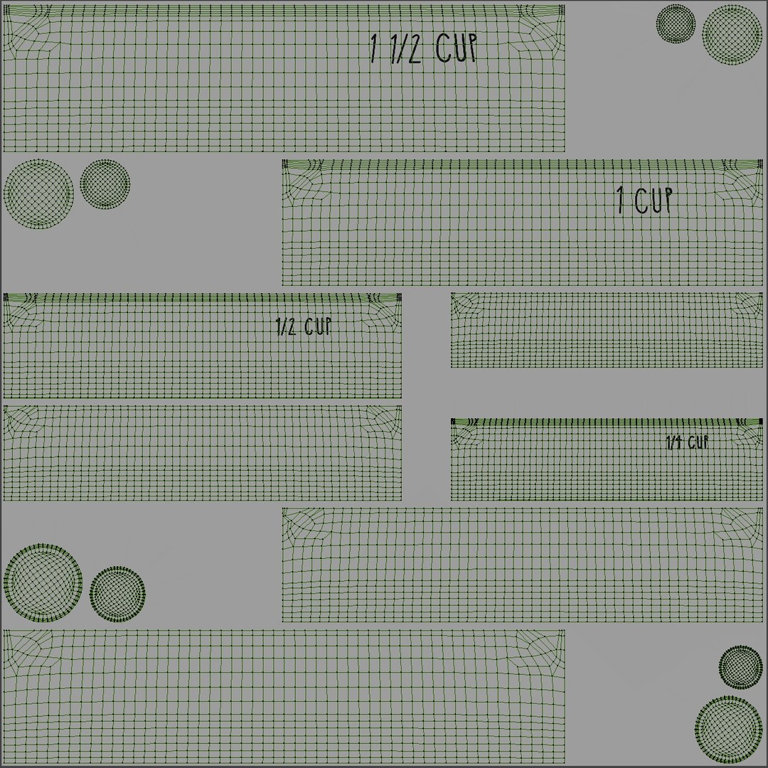 Realistic Measuring Cups 3D - TurboSquid 1465016