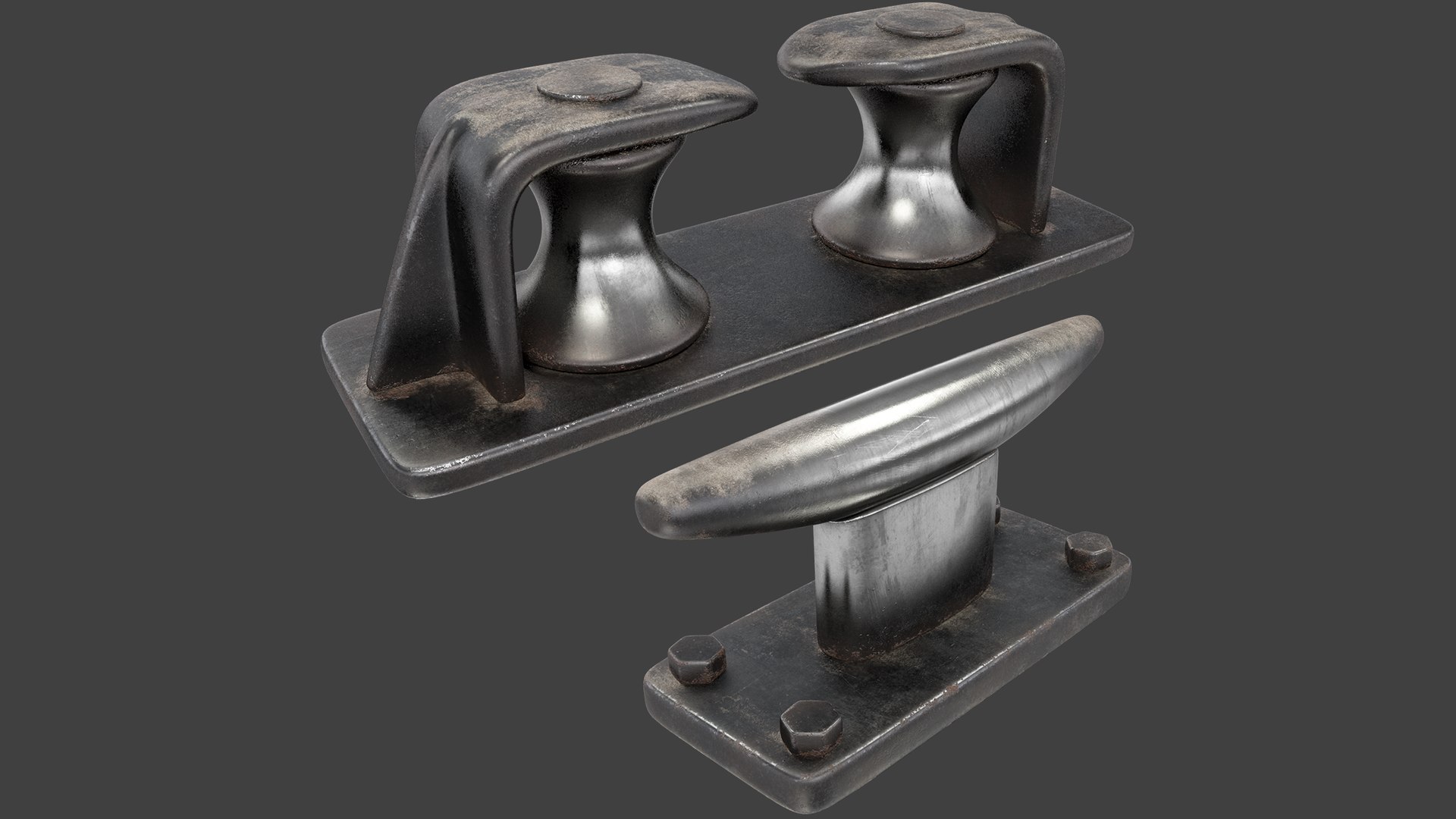 3D Ship Cleats Collection V5 Model - TurboSquid 2046806