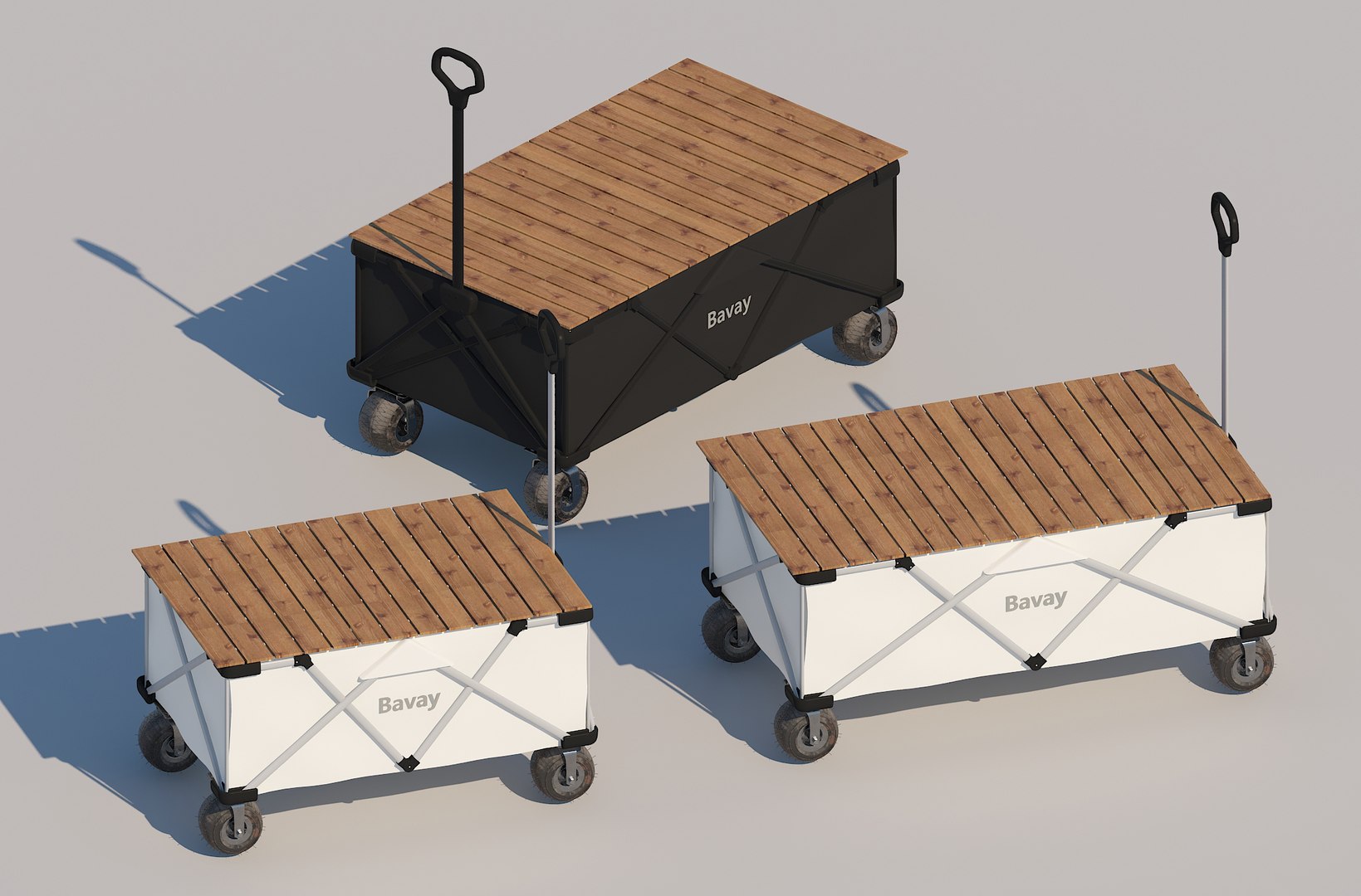 Modern Camping Multi-purpose Hand Trailer 3D Model - TurboSquid 2029505
