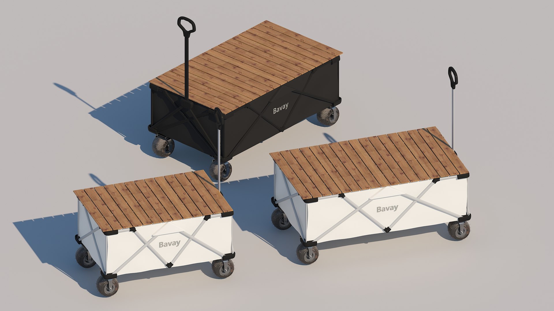 Modern Camping Multi-purpose Hand Trailer 3D Model - TurboSquid 2029505