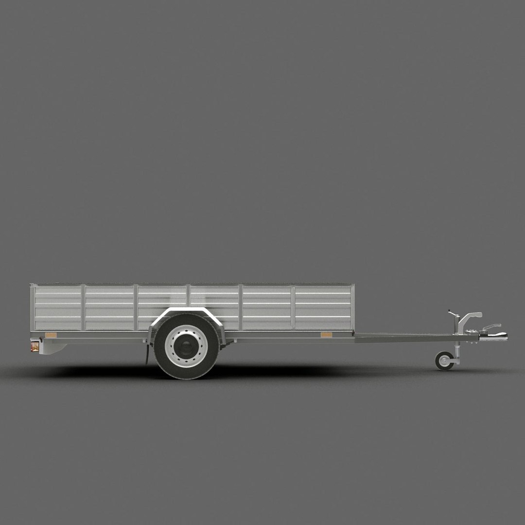 3d model utility trailer