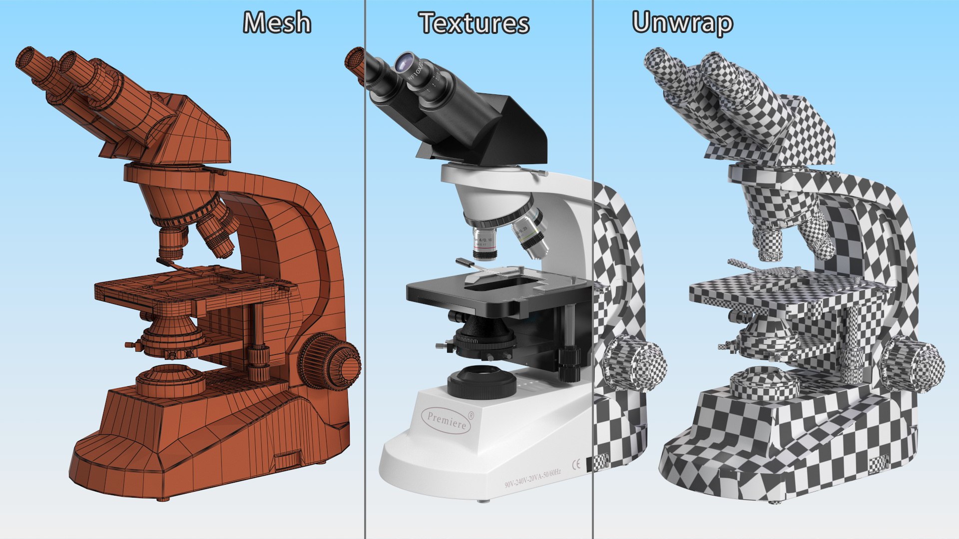 3D Model Biological Microscope Premiere - TurboSquid 2209610