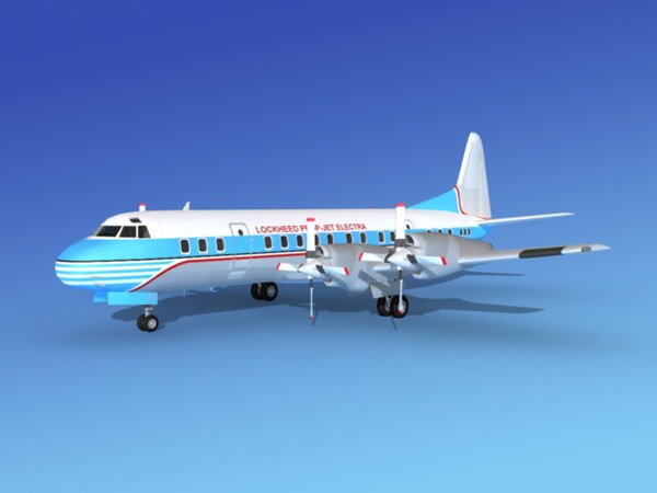 propellers electra aircraft lockheed 3d model