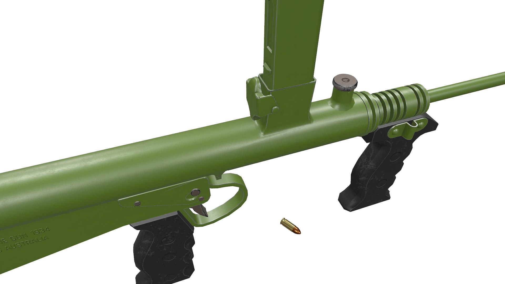 3D model Owen Gun Low-poly PBR - TurboSquid 2026738