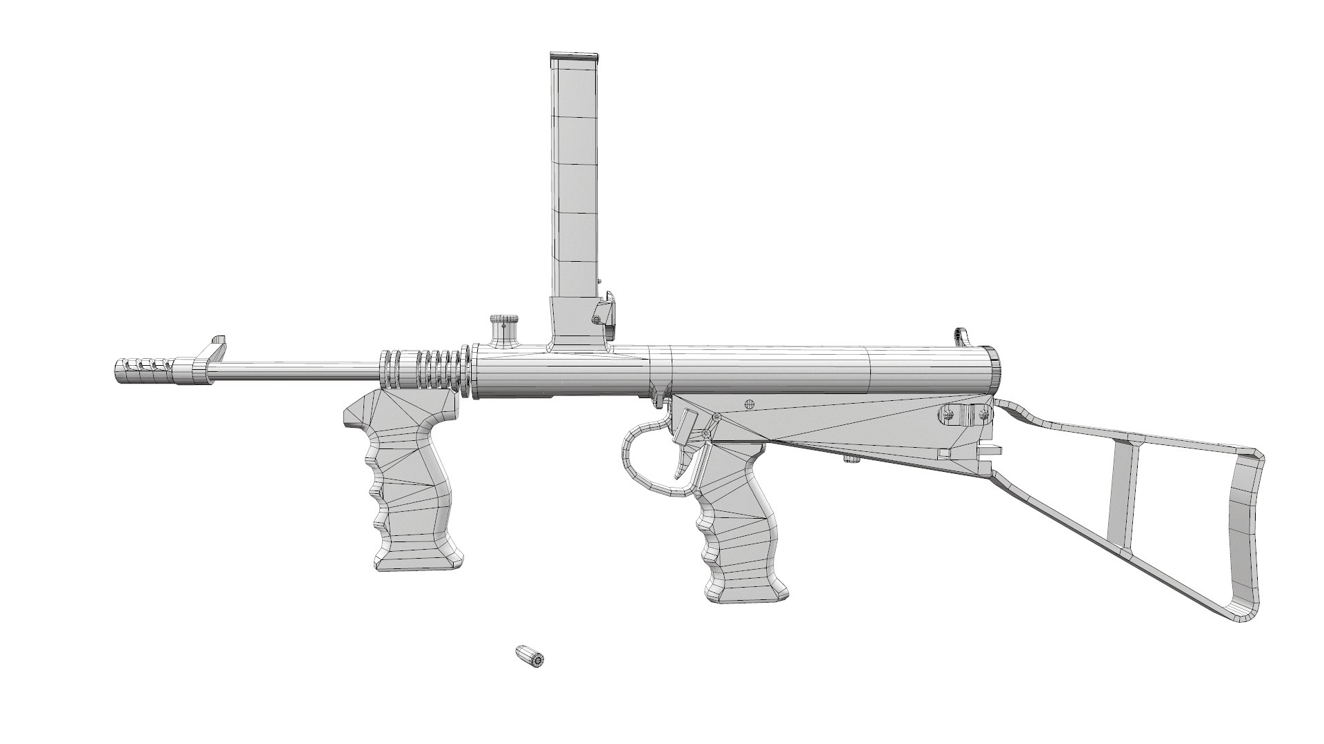 3D model Owen Gun Low-poly PBR - TurboSquid 2026738