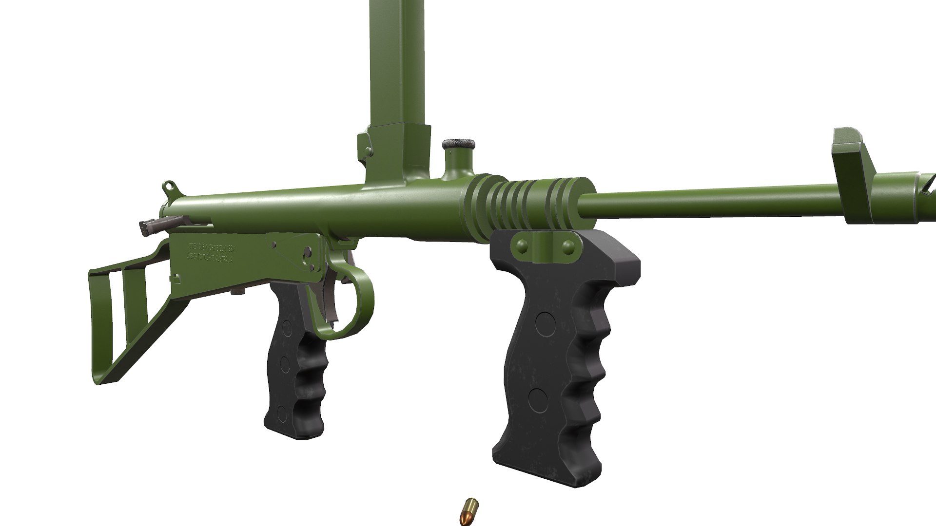 3D model Owen Gun Low-poly PBR - TurboSquid 2026738