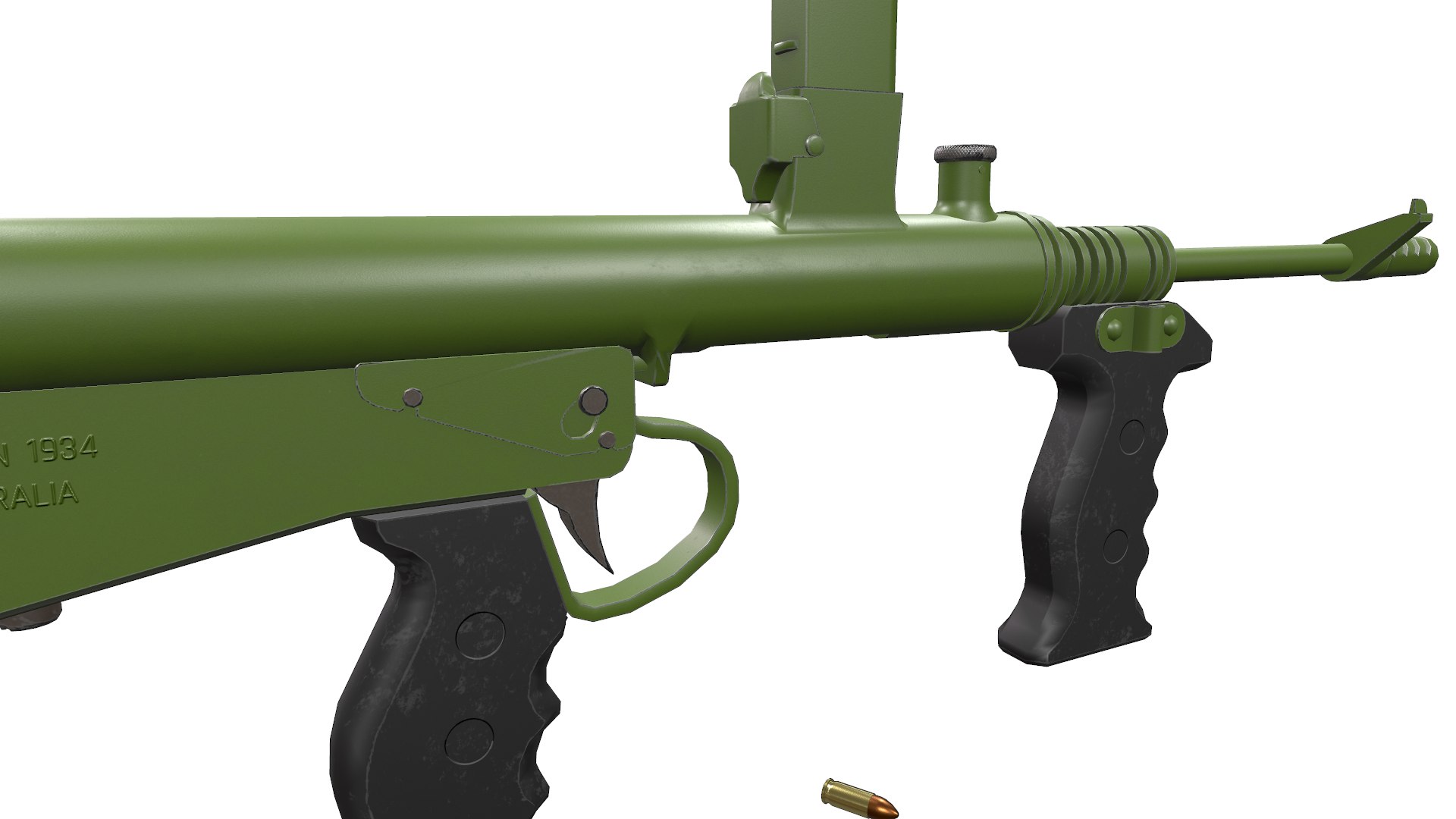 3D model Owen Gun Low-poly PBR - TurboSquid 2026738