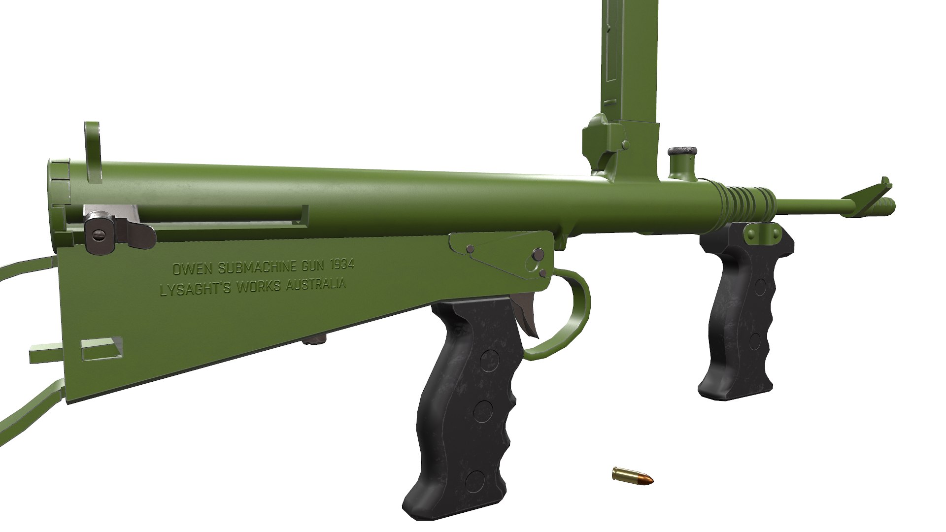 3D model Owen Gun Low-poly PBR - TurboSquid 2026738