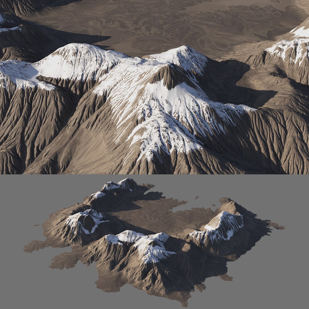 3D Snowy Mountain 03 - TurboSquid 2056171