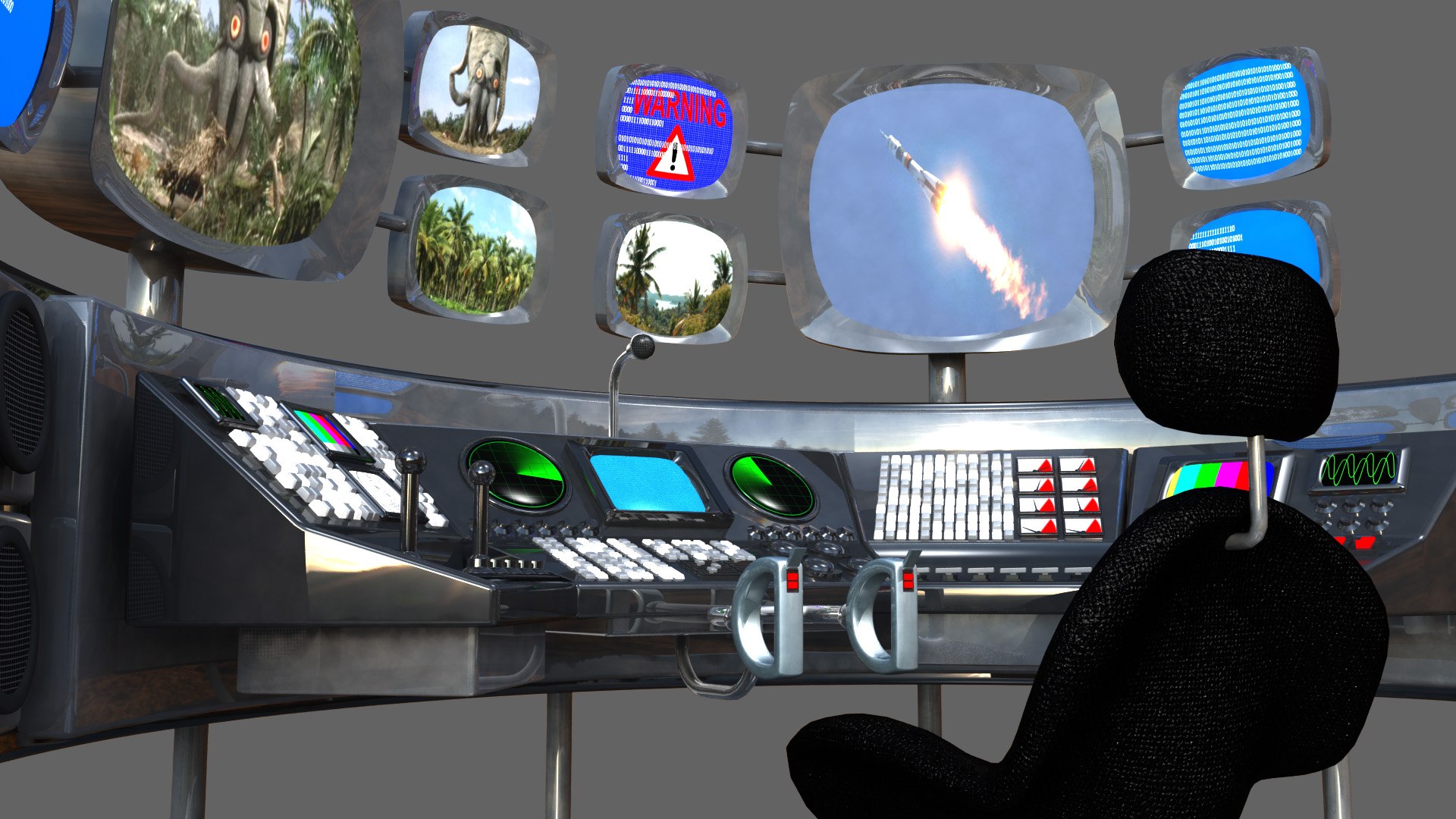 Controls Console 3D Model - TurboSquid 1201290