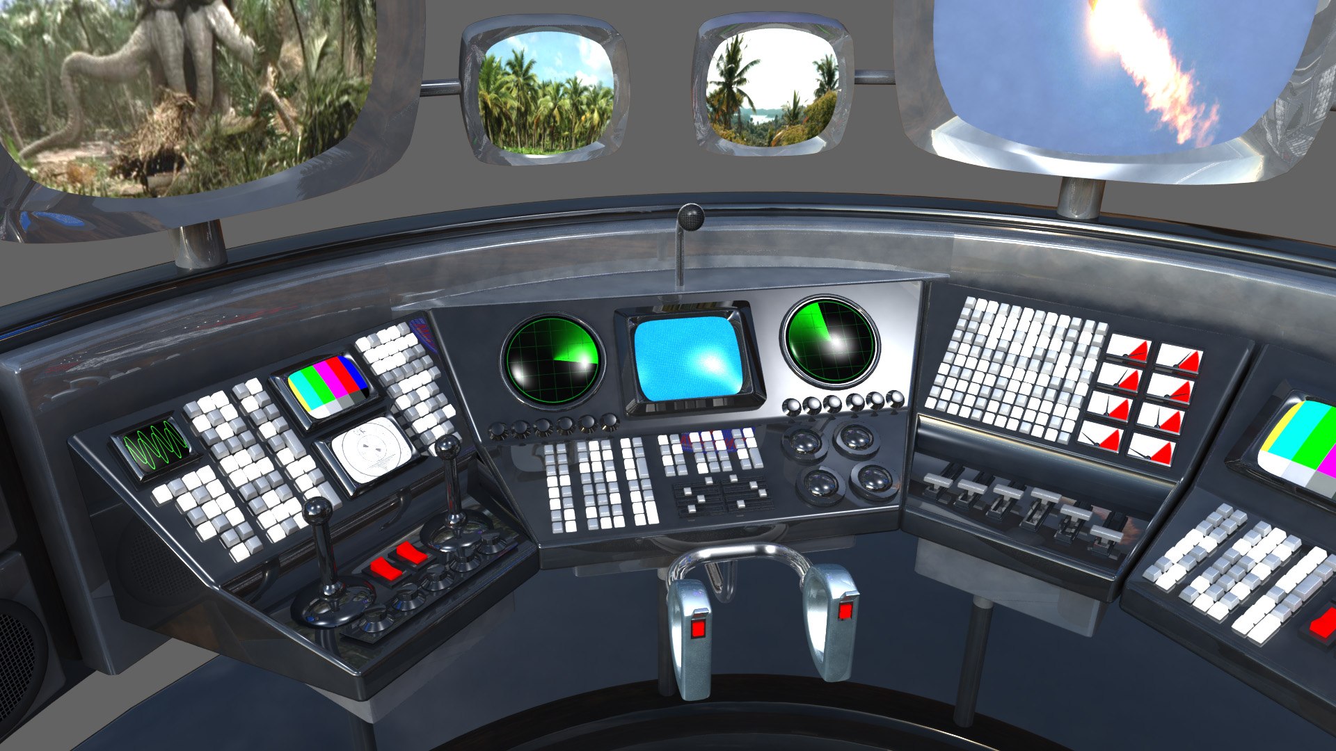 Controls Console 3D Model - TurboSquid 1201290