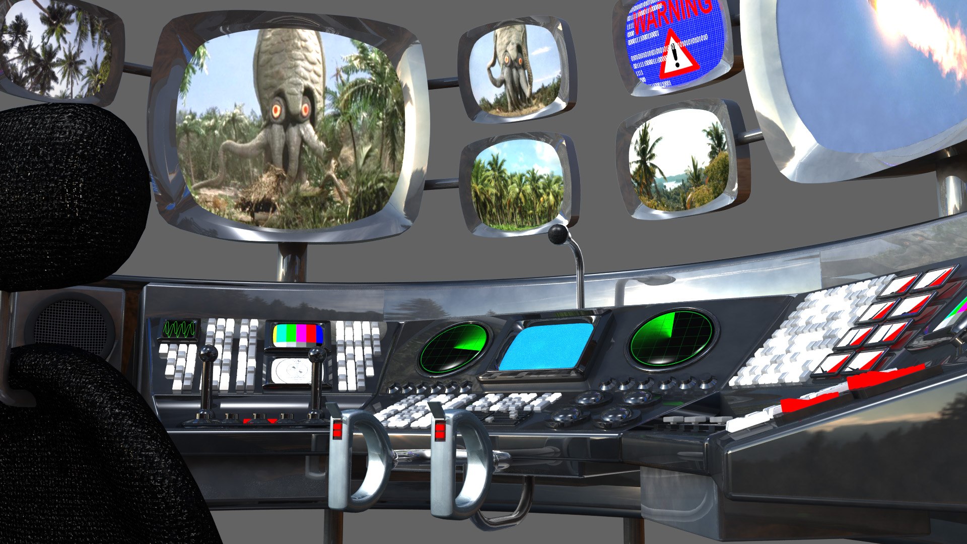 Controls Console 3D Model - TurboSquid 1201290