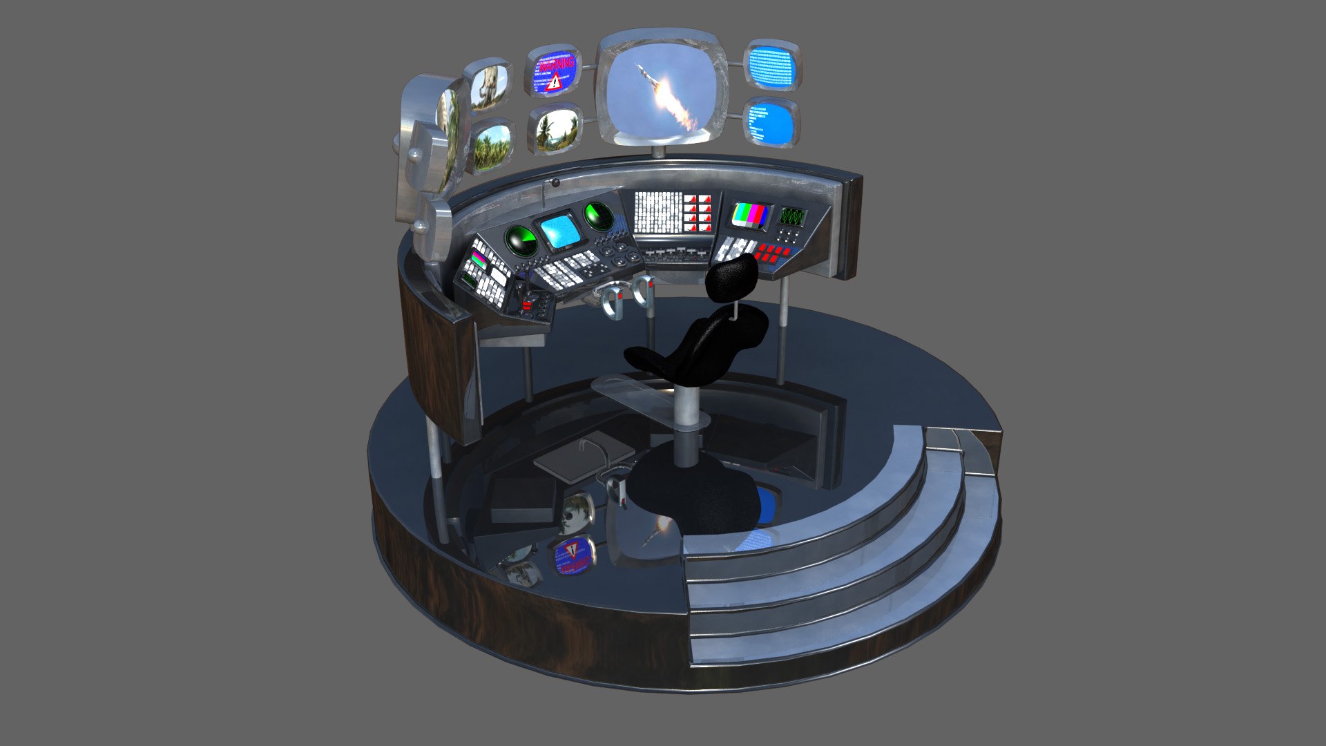 Controls Console 3D Model - TurboSquid 1201290