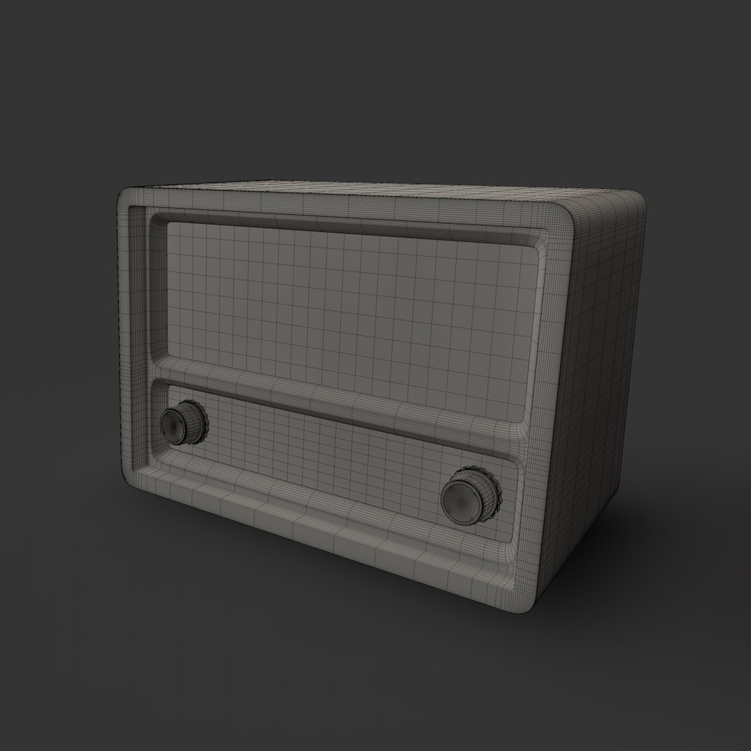 3d model of radio wood
