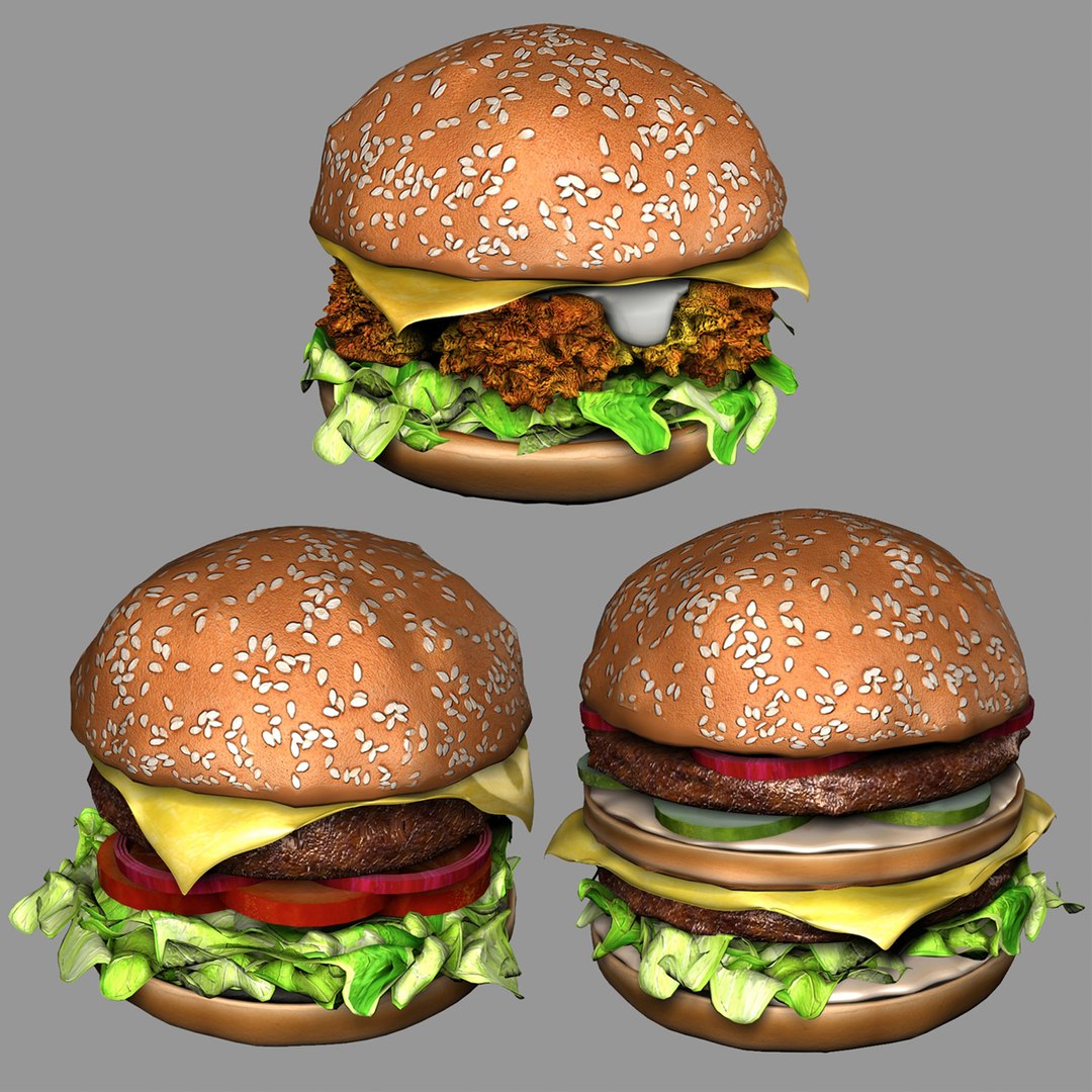 Burger Collection 3D Model - TurboSquid 1984456