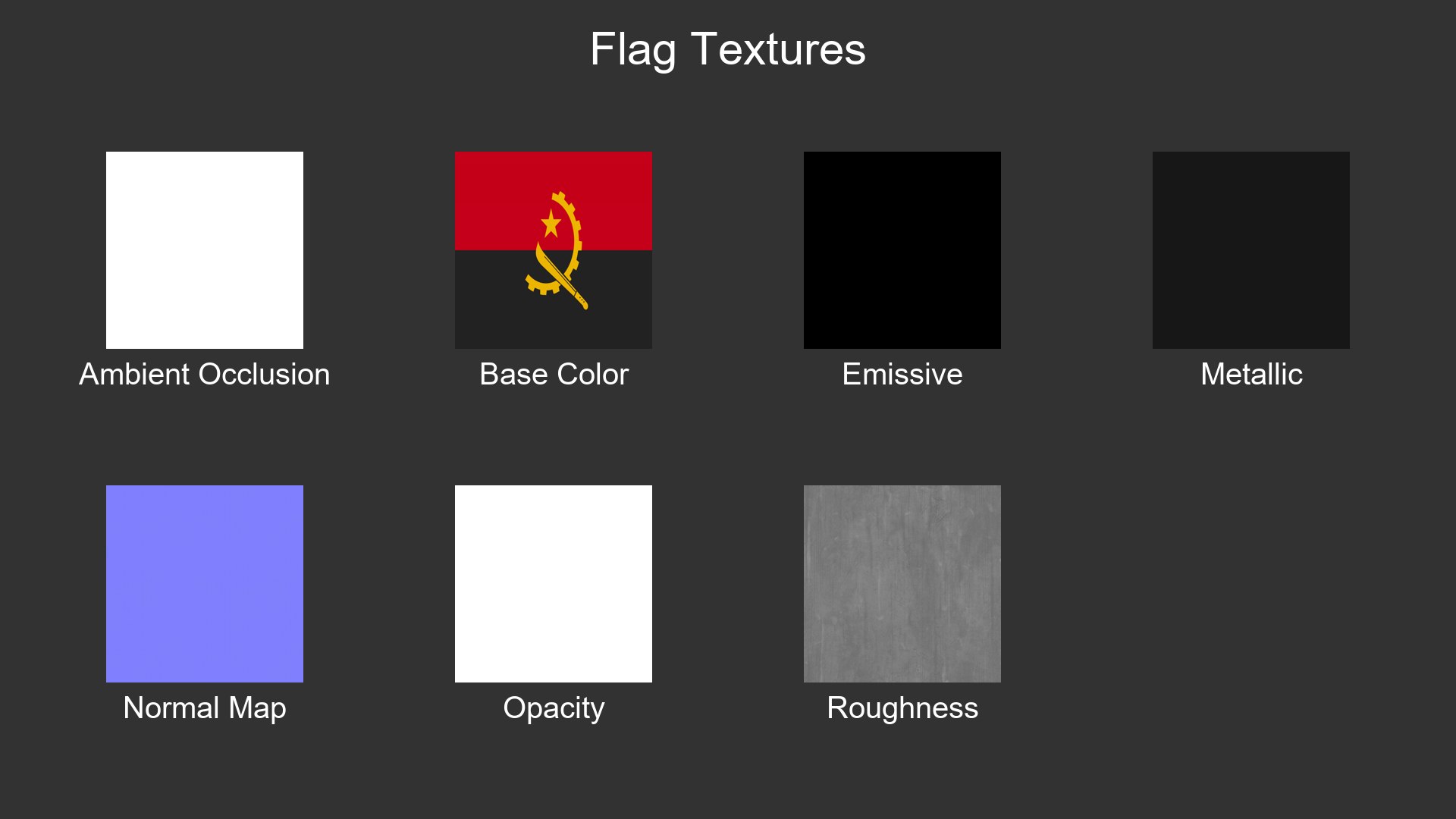 Angola Cloth Flag Wall Mount Animated Loop Model - TurboSquid 2531478