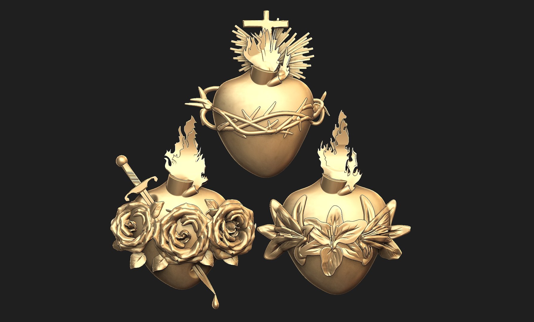 Sacred hearts 3D - TurboSquid 2140006