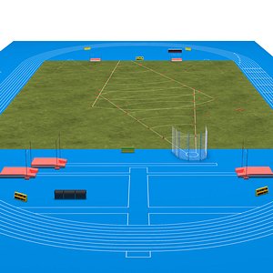 Running Track Sports Field - Low Poly Set 3D model - TurboSquid 2051119