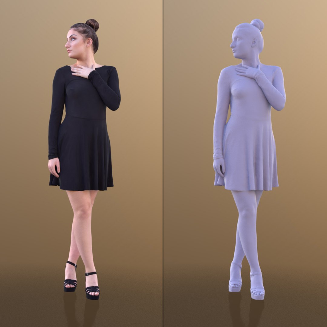 10451 Sheona - Elegant Woman Standing 3D - TurboSquid 1796414