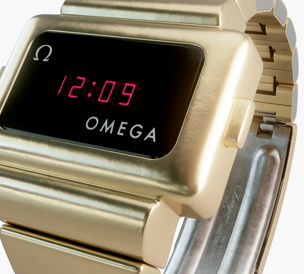 Retro Omega Digital Wristwatch 3D Model - TurboSquid 2027126