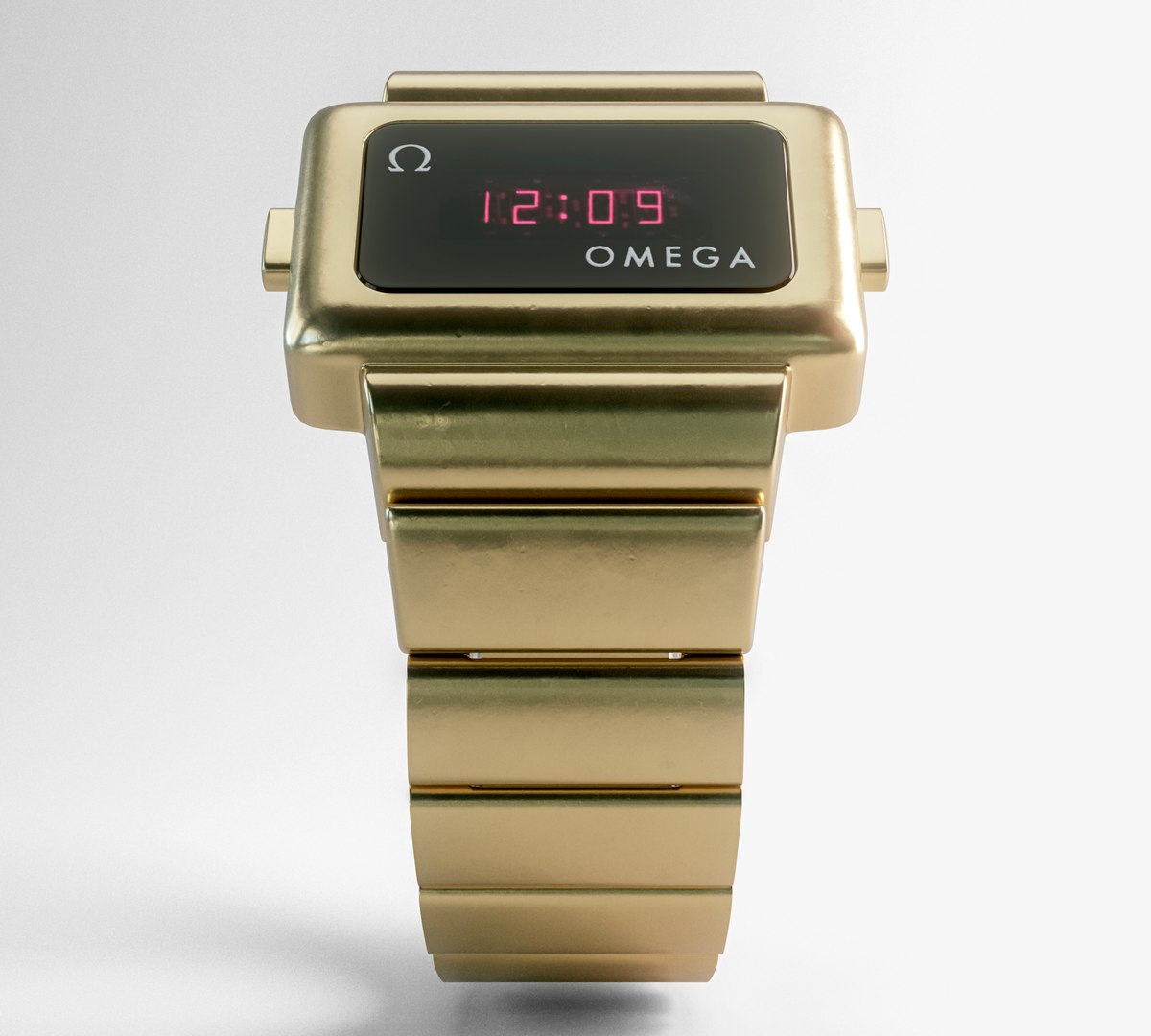 Retro Omega Digital Wristwatch 3D Model - TurboSquid 2027126