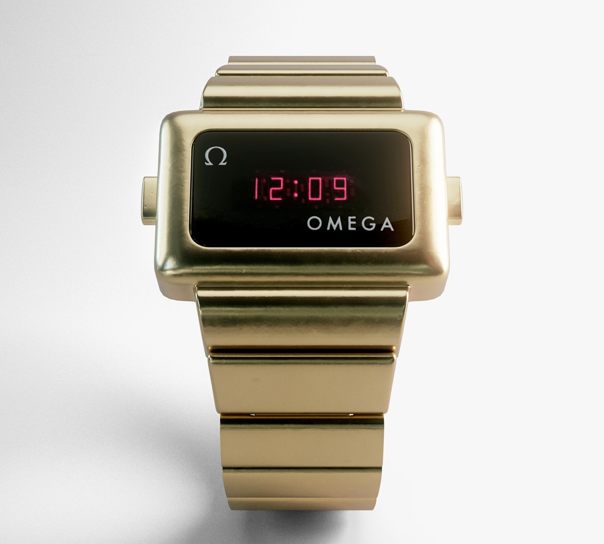 Retro Omega Digital Wristwatch 3D Model - TurboSquid 2027126
