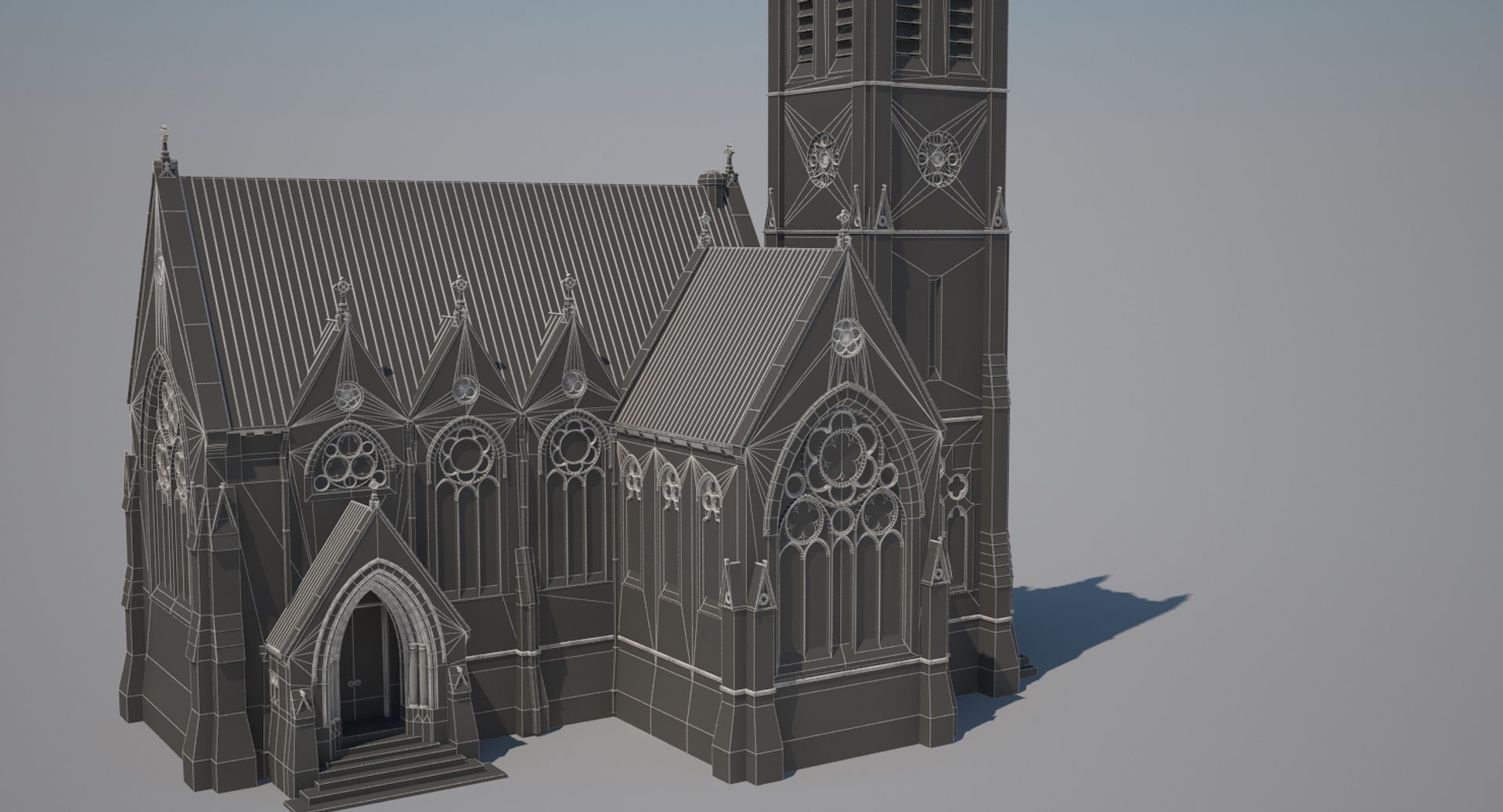 3d Ireland Gothic Church Model