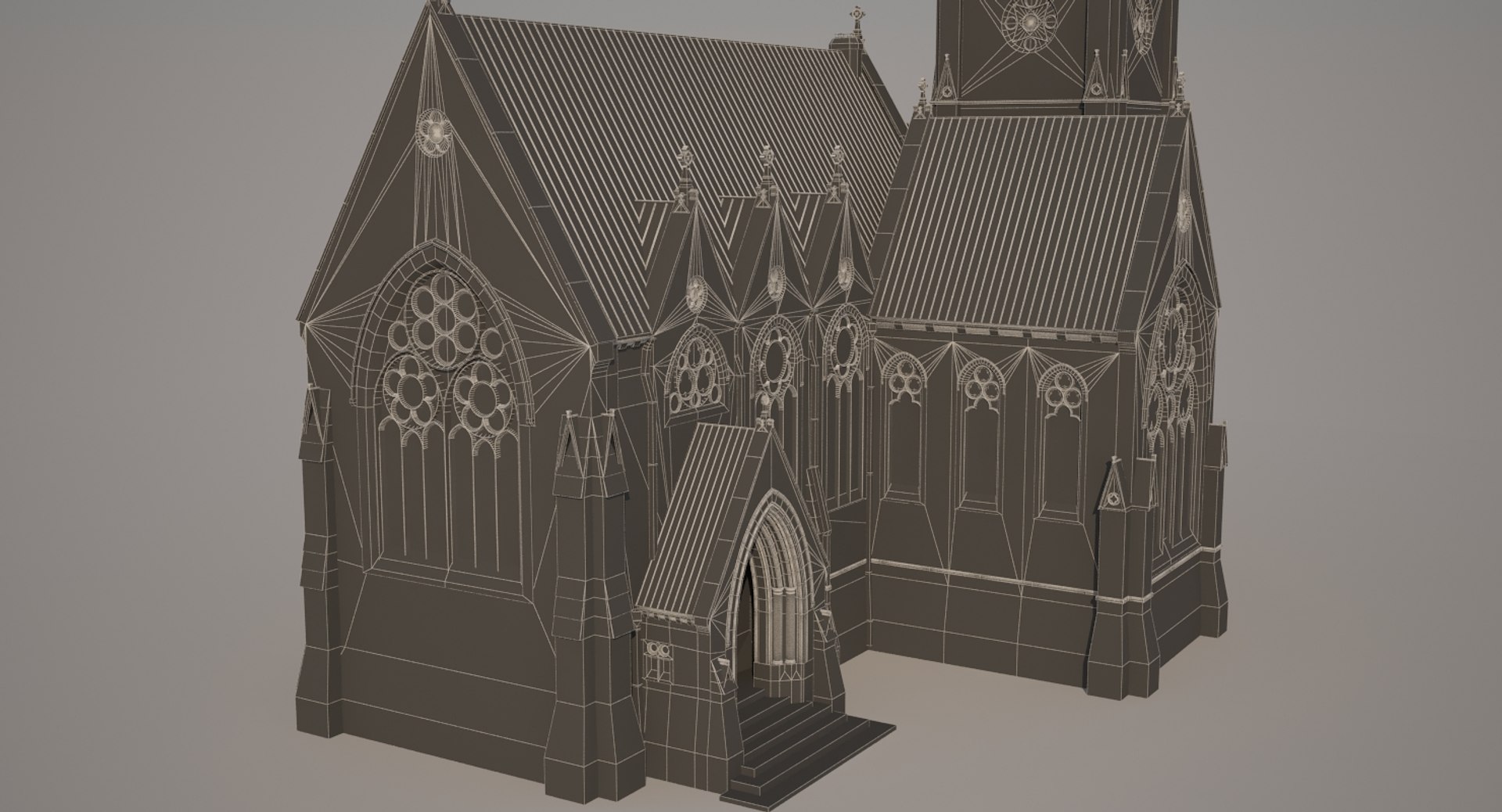 3d Ireland Gothic Church Model