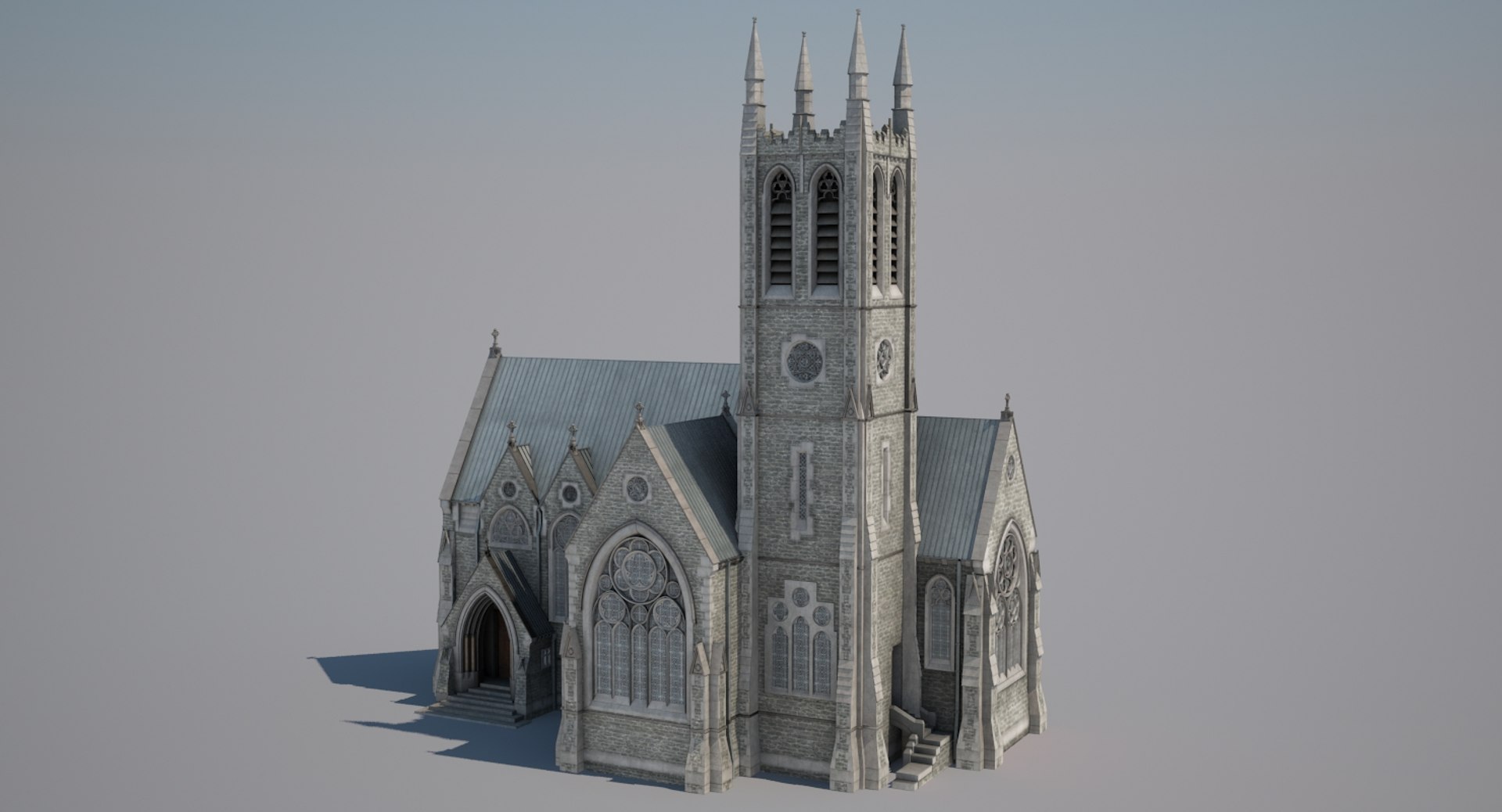 3d Ireland Gothic Church Model