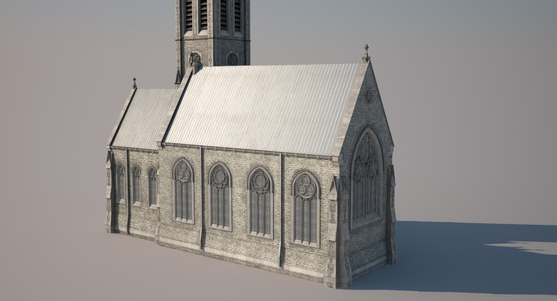 3d Ireland Gothic Church Model