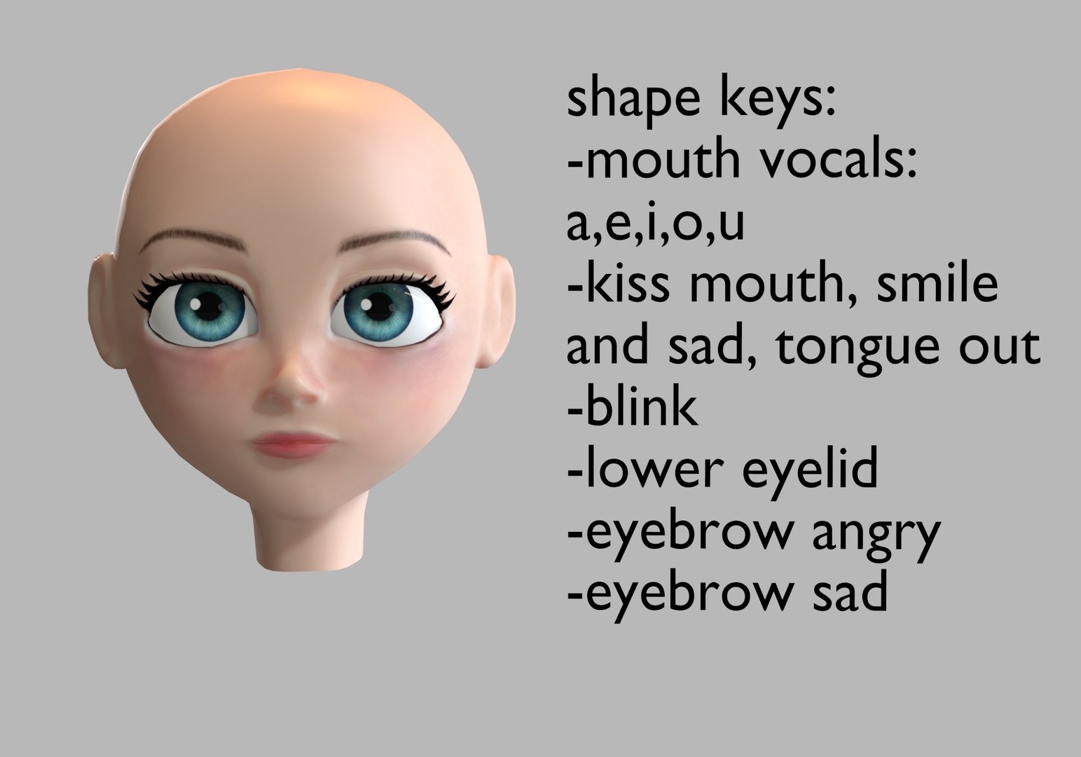 Head With 13 Shape Keys 3D - TurboSquid 1886078