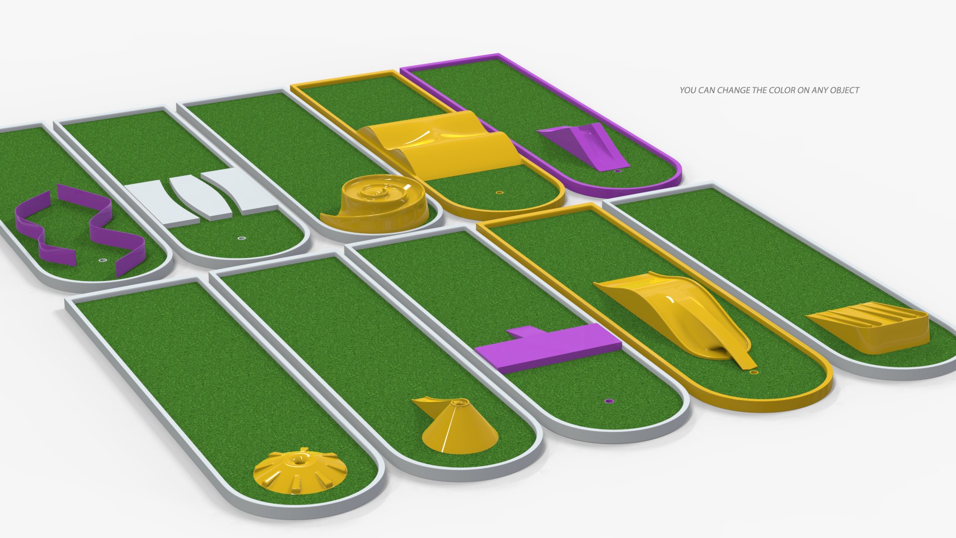 3D Model Mini Golf Park Vol2 - TurboSquid 2398319
