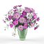 3d model bouquet cosmos flowers
