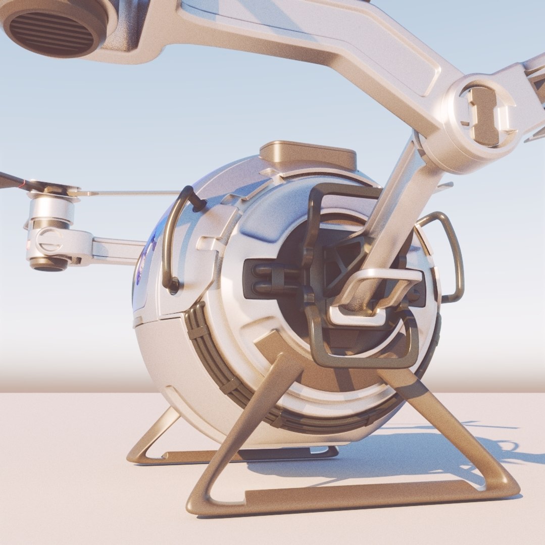 Sci Fi Cargo Quadcopter 3D Model - TurboSquid 1182943