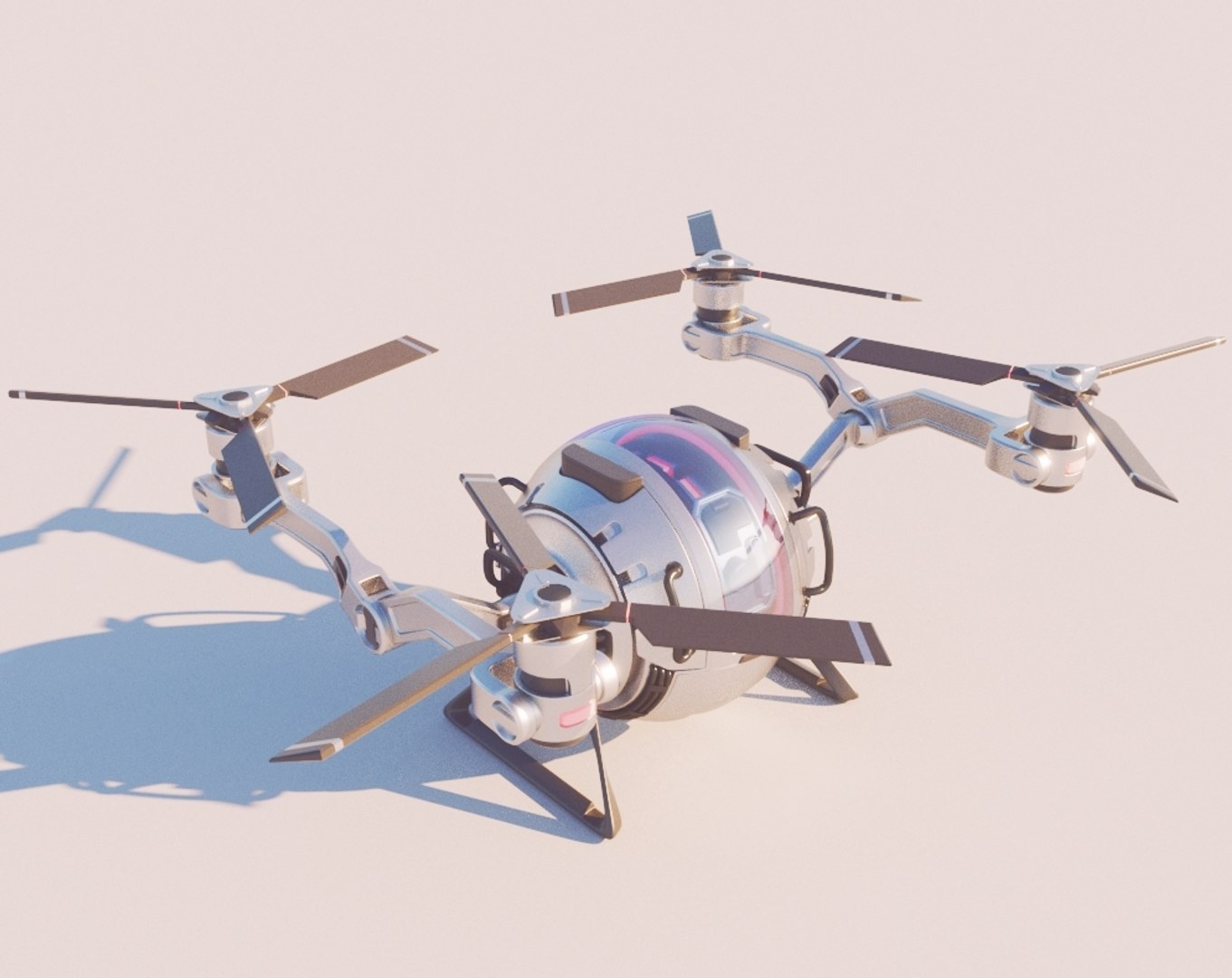 Sci Fi Cargo Quadcopter 3D Model - TurboSquid 1182943