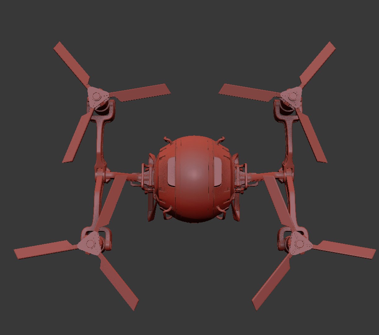 Sci Fi Cargo Quadcopter 3D Model - TurboSquid 1182943